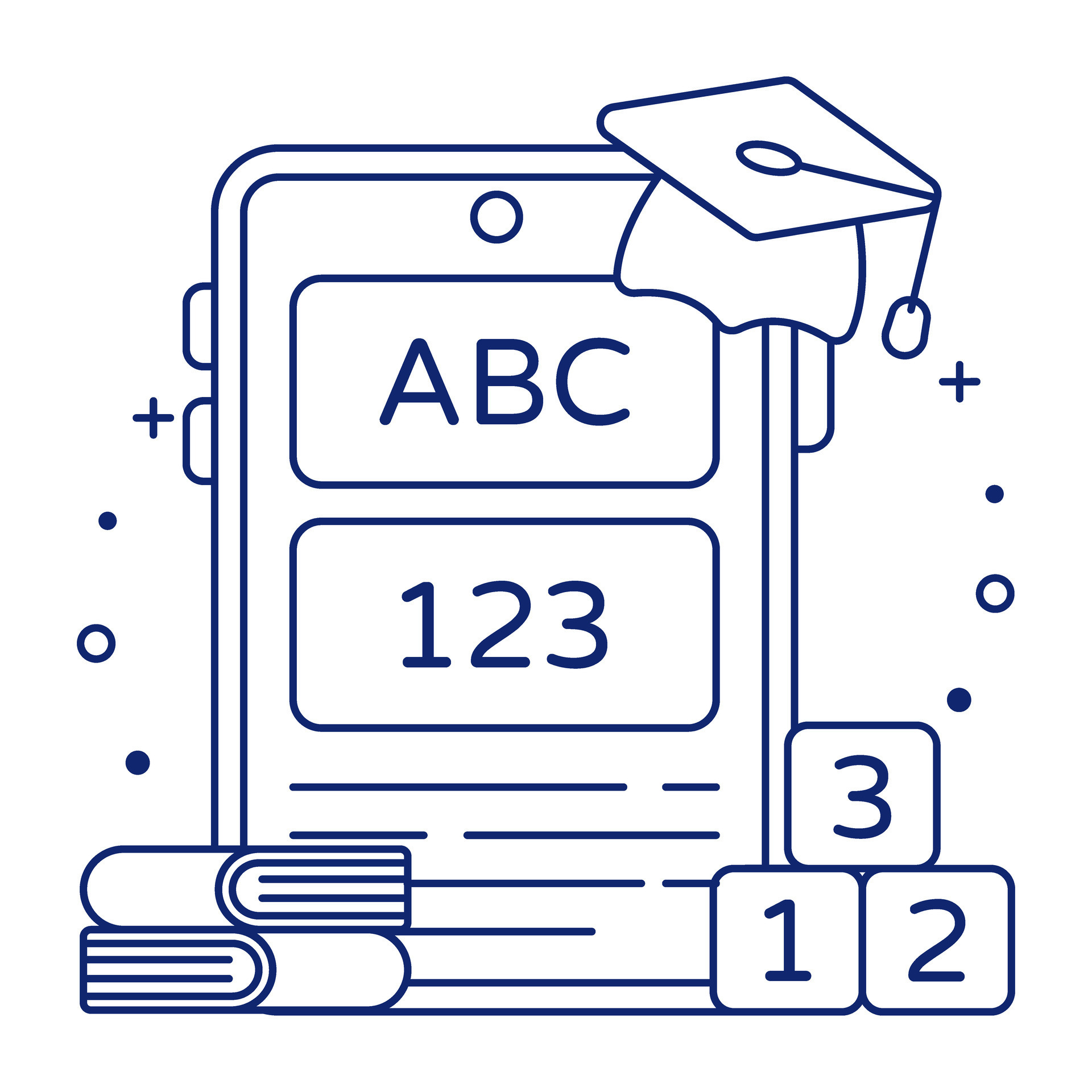 A linear design icon of basic learning 34461094 Vector Art at Vecteezy