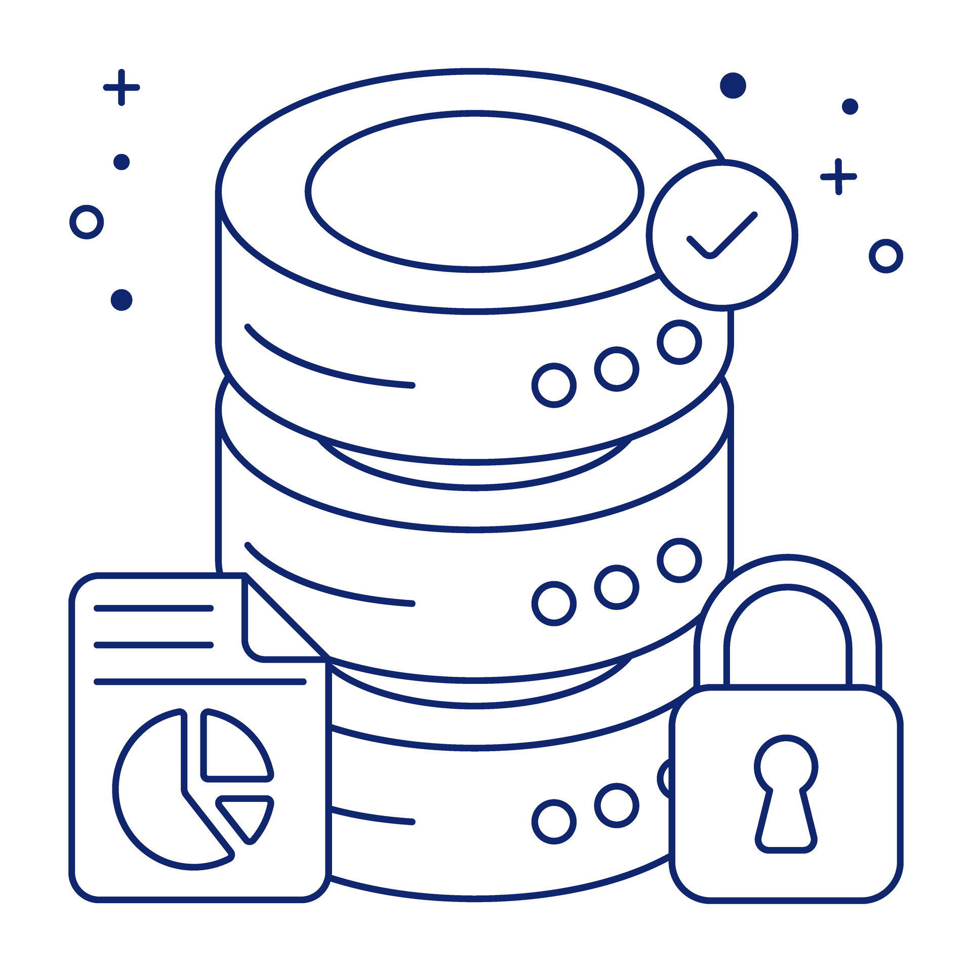 An icon design of database security 34461124 Vector Art at Vecteezy