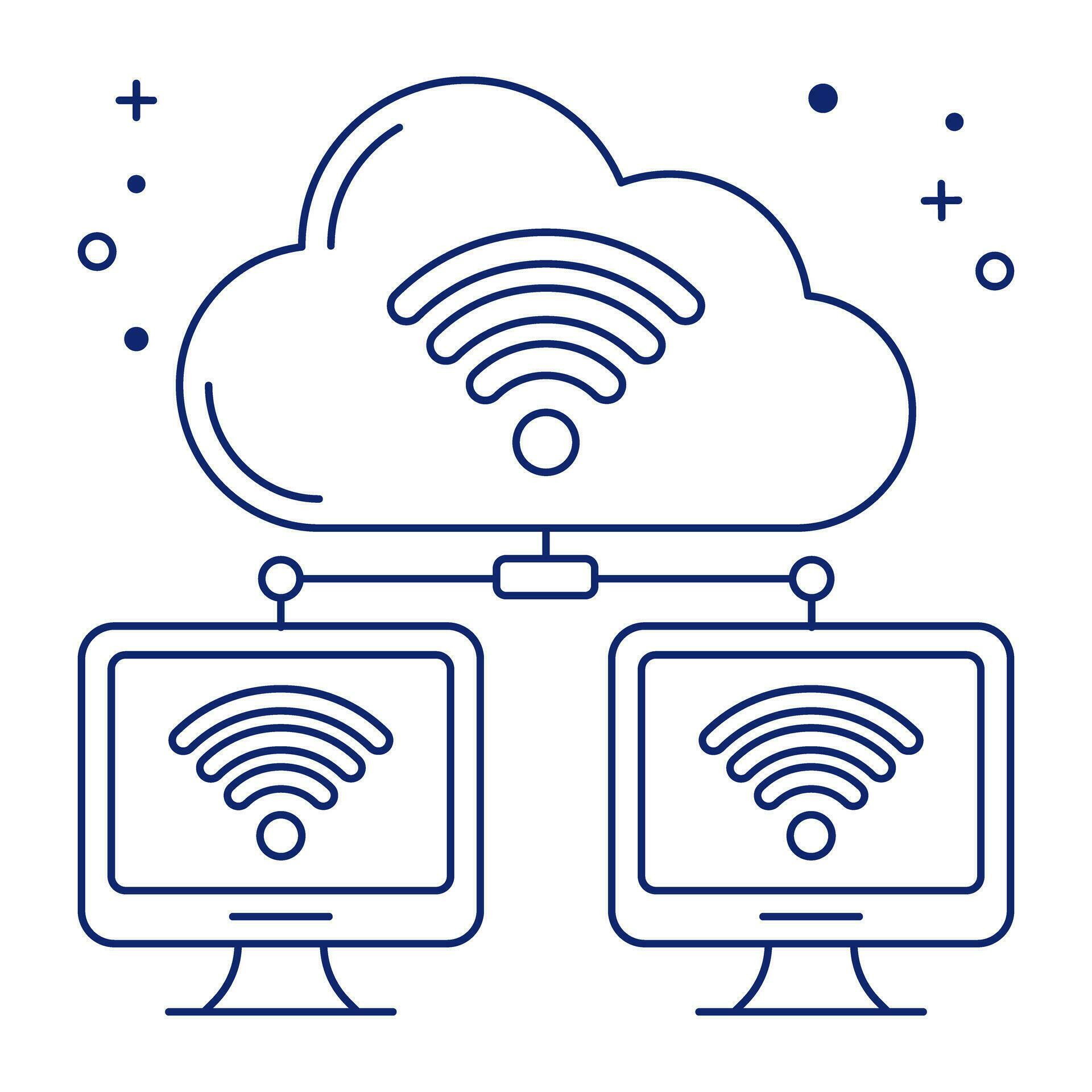 Cloud connected device icon, editable vector 34461206 Vector Art at ...