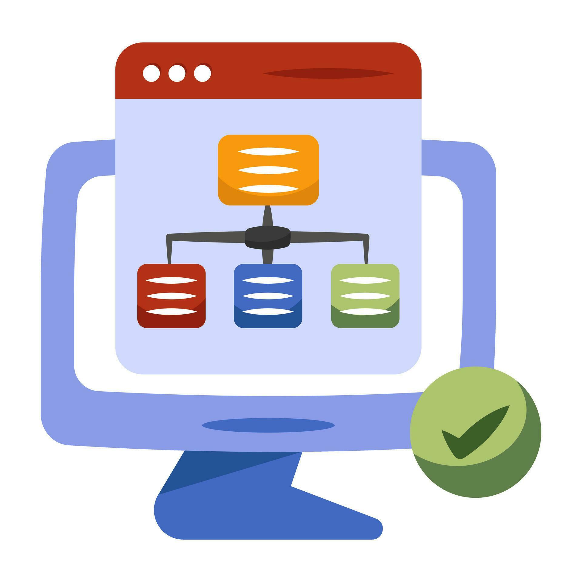 Conceptual flat design icon of web hierarchy 34461361 Vector Art at ...