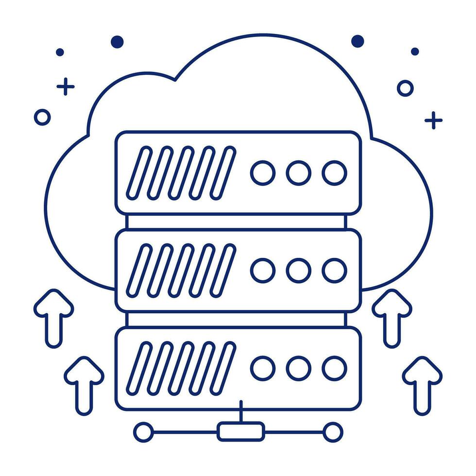 A unique design icon of cloud database 34461536 Vector Art at Vecteezy