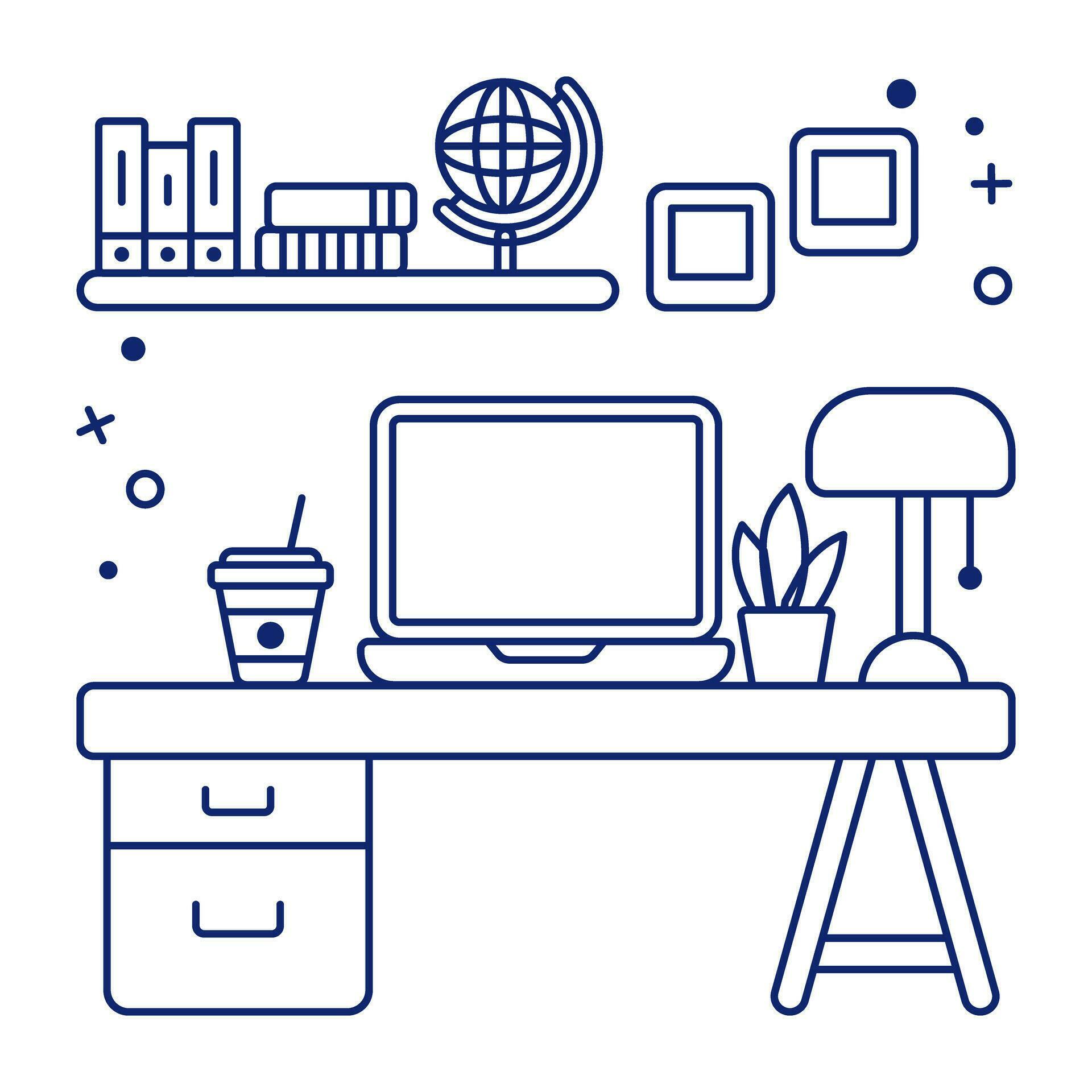 A unique design icon of workroom 34461579 Vector Art at Vecteezy