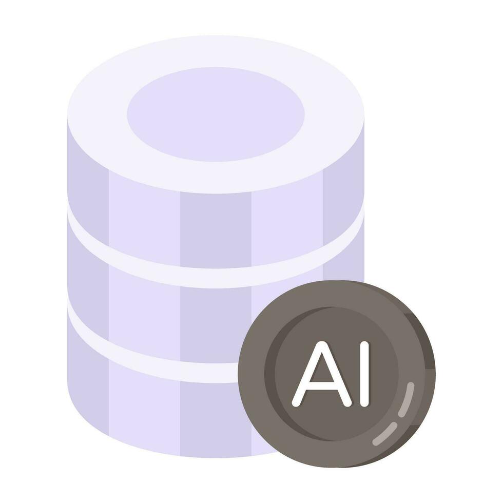 An icon design of ai database 34461810 Vector Art at Vecteezy