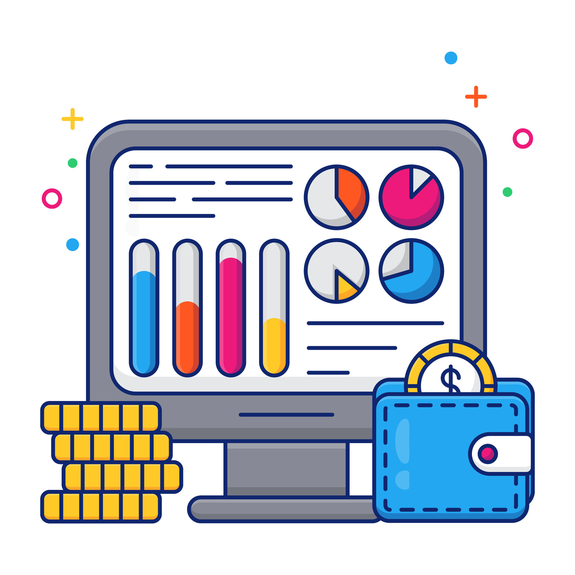 Modem design icon of online data analytics 34462525 Vector Art at Vecteezy