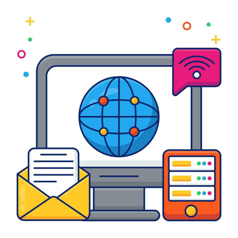 A flat design icon of online browser 34462732 Vector Art at Vecteezy