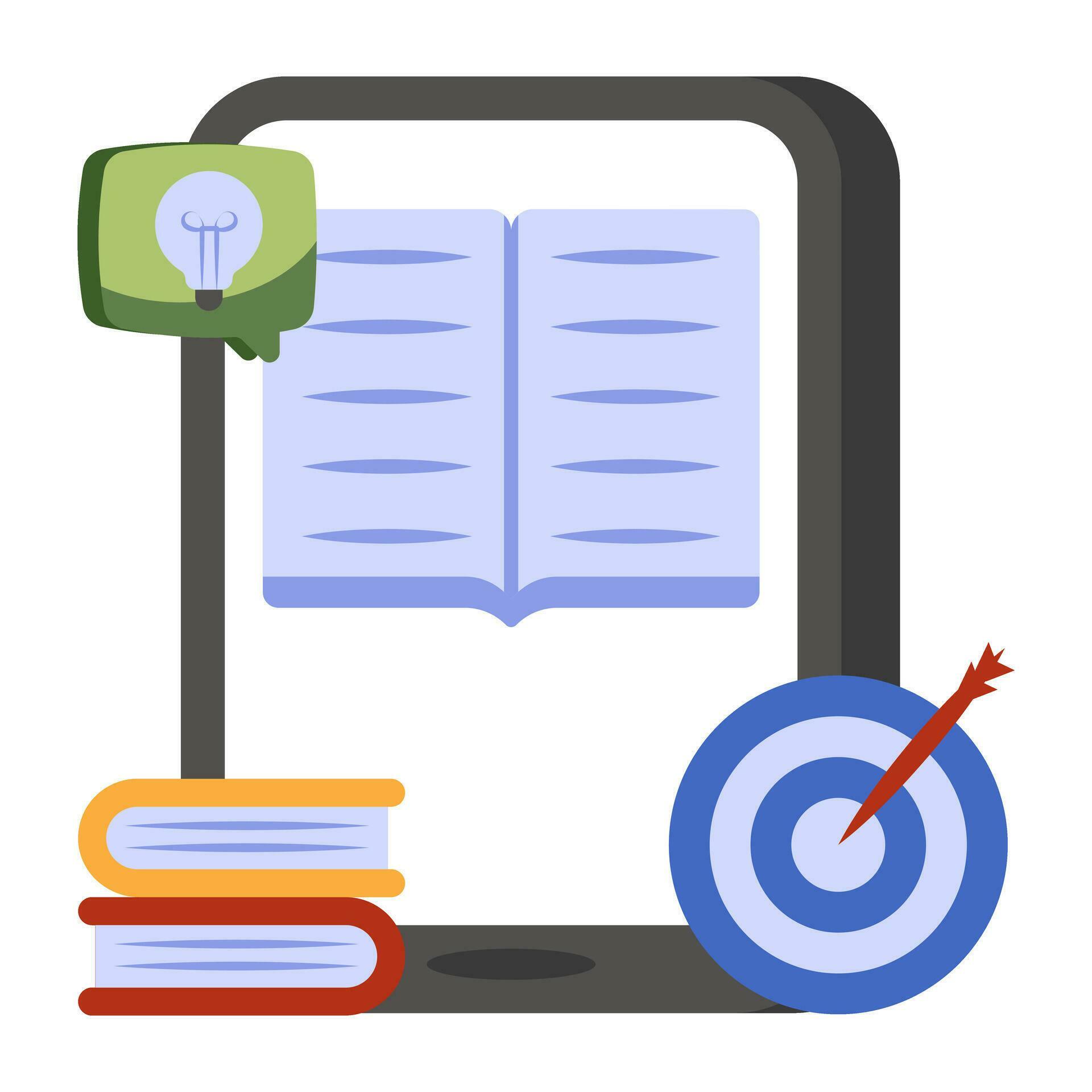 Conceptual flat design icon of study target 34464492 Vector Art at Vecteezy