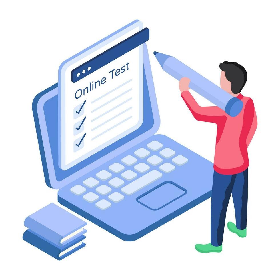 Modern design illustration of online test 34464944 Vector Art at Vecteezy