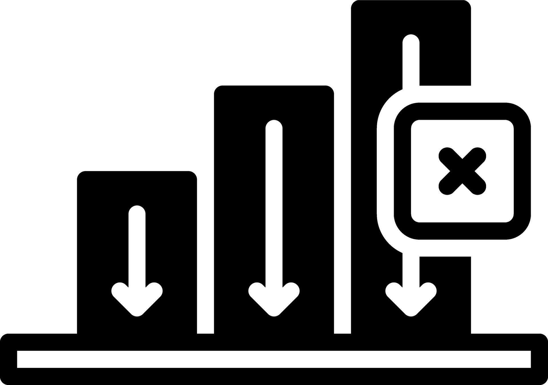 solid icon for decline 34465225 Vector Art at Vecteezy