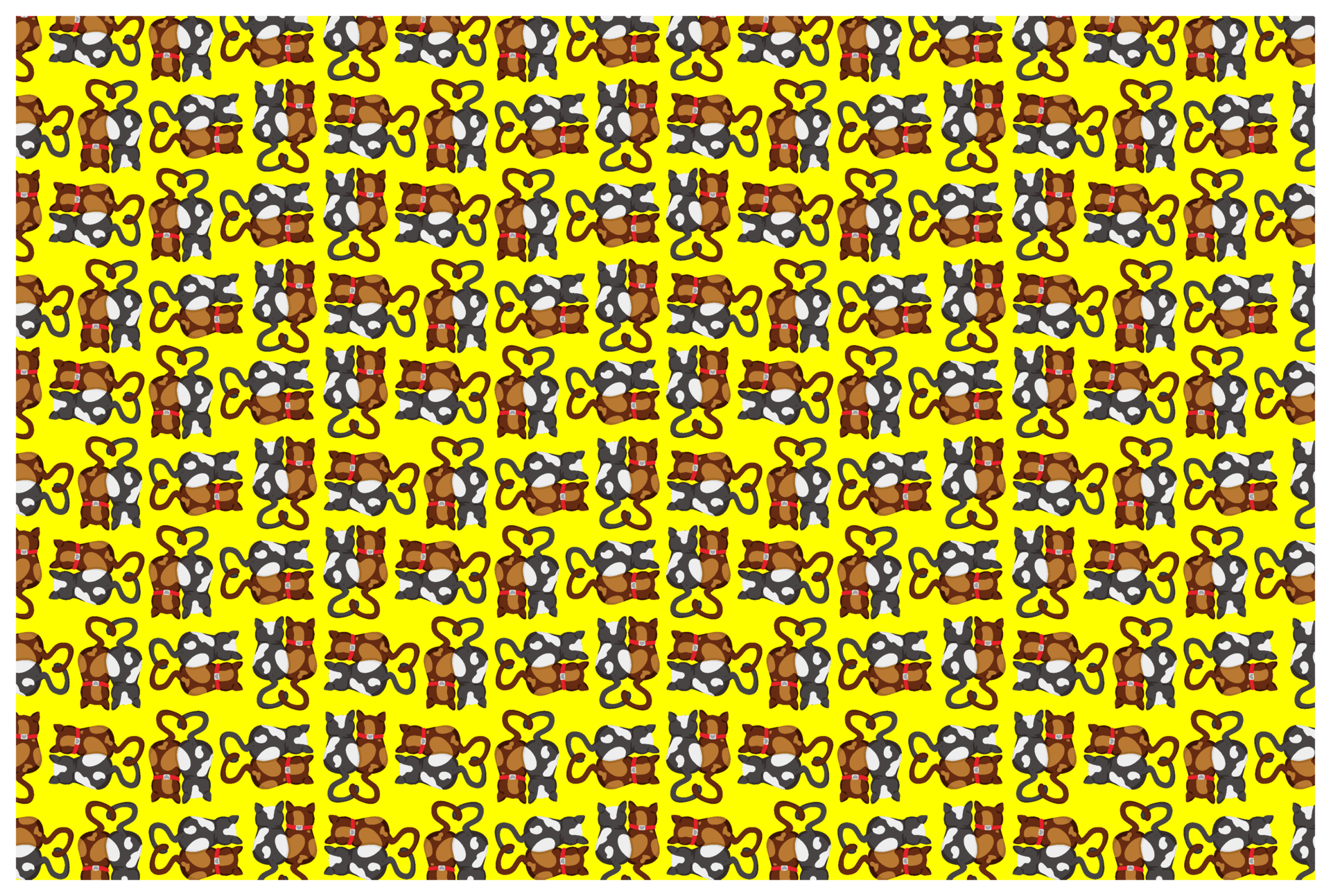 Couple Of Cat Pattern Background 34466408 Png