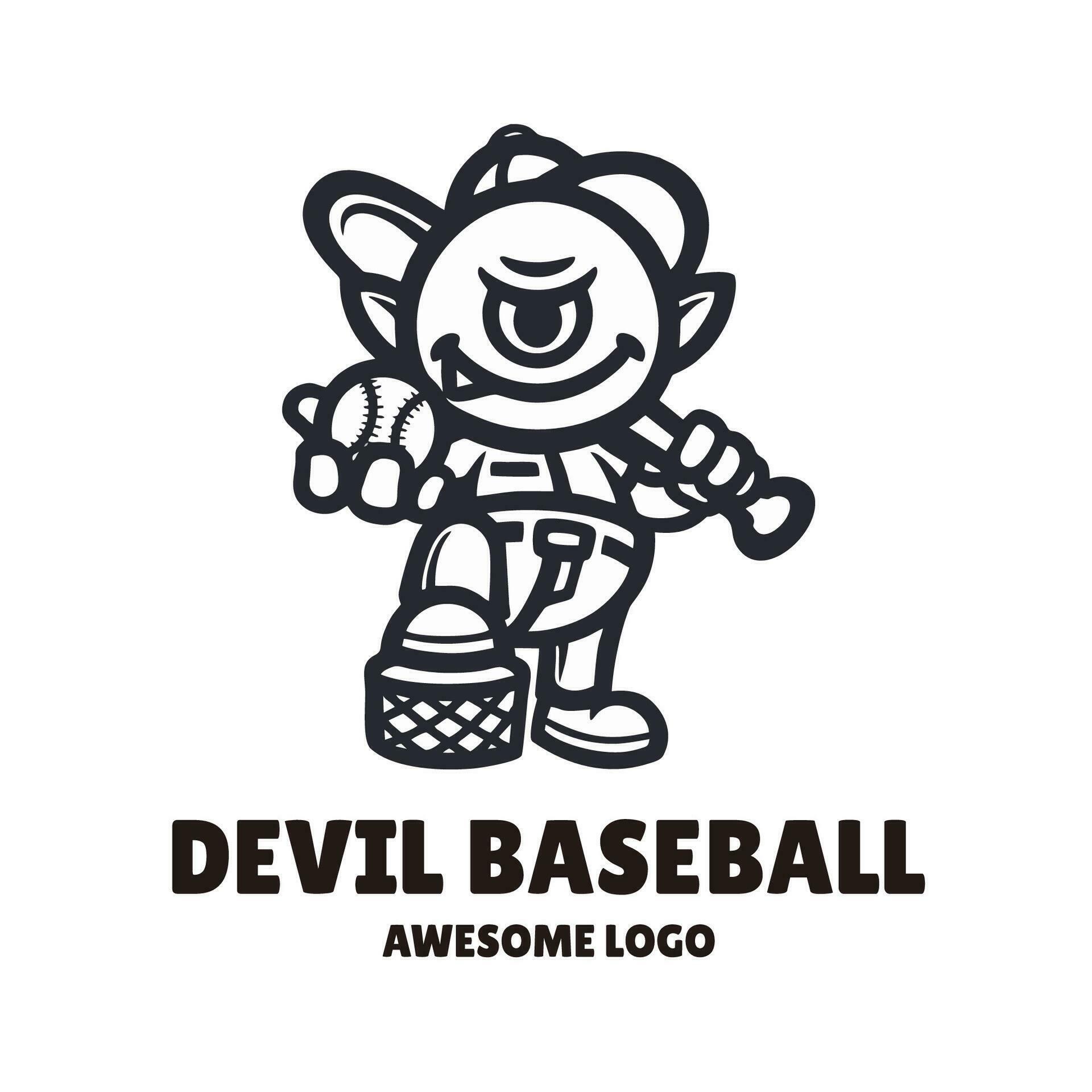 Devil Baseball Logo 34467331 Vector Art at Vecteezy