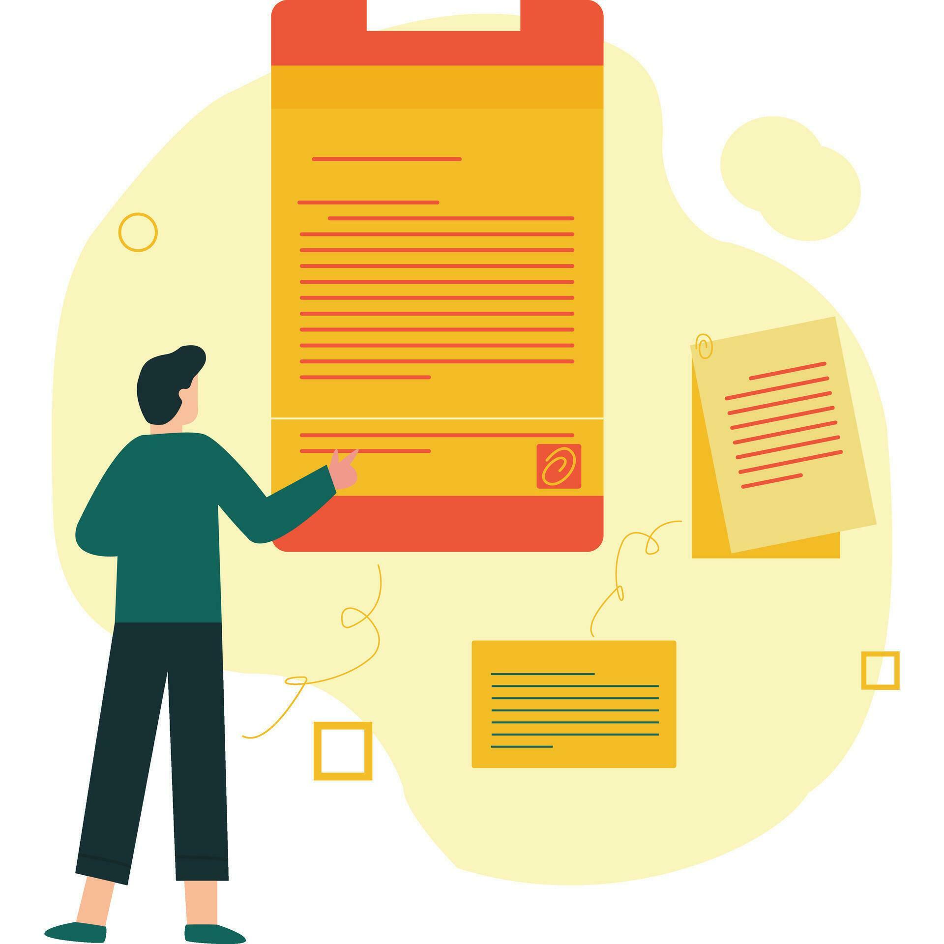 Attach assignment Illustration 34467397 Vector Art at Vecteezy