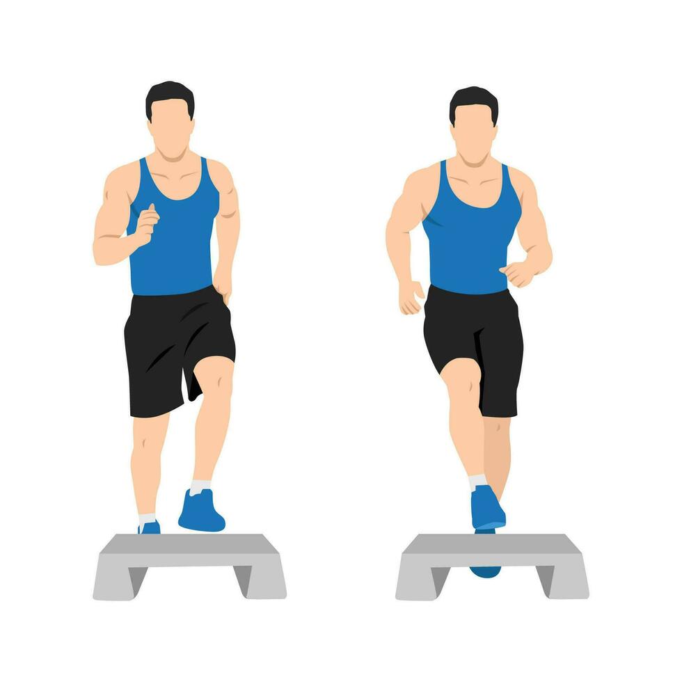 Man doing toe tap exercise. 34468602 Vector Art at Vecteezy Man doing toe tap exercise. 34468602 Vector Art at Vecteezy