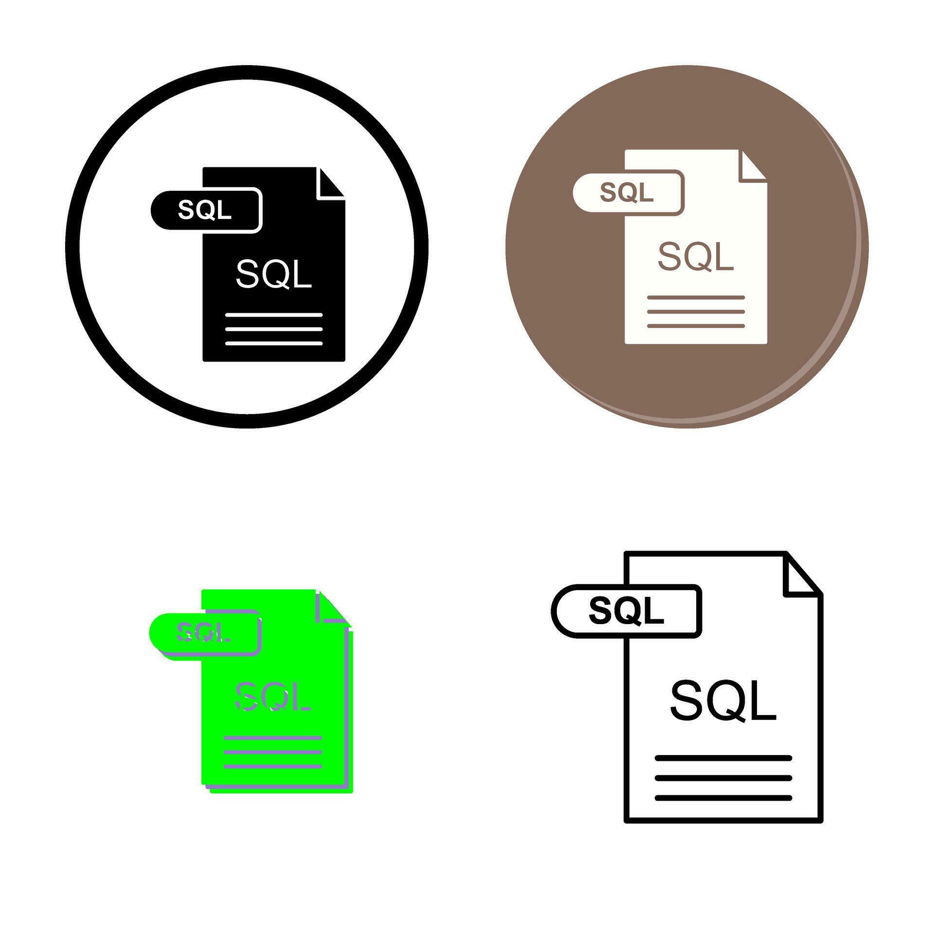 SQL Vector Icon 34471732 Vector Art at Vecteezy