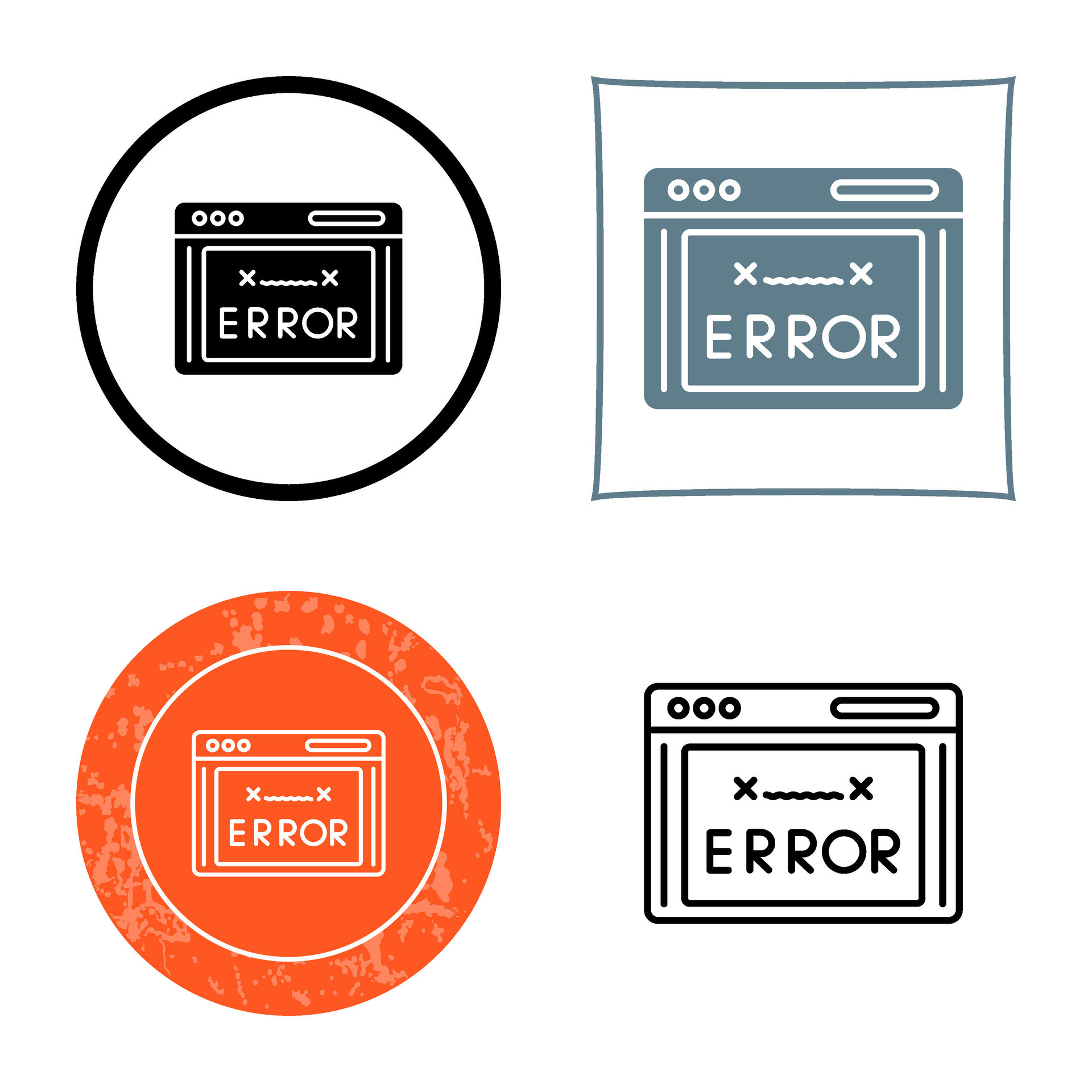 icono de vector de código de error 34482313 Vector en Vecteezy