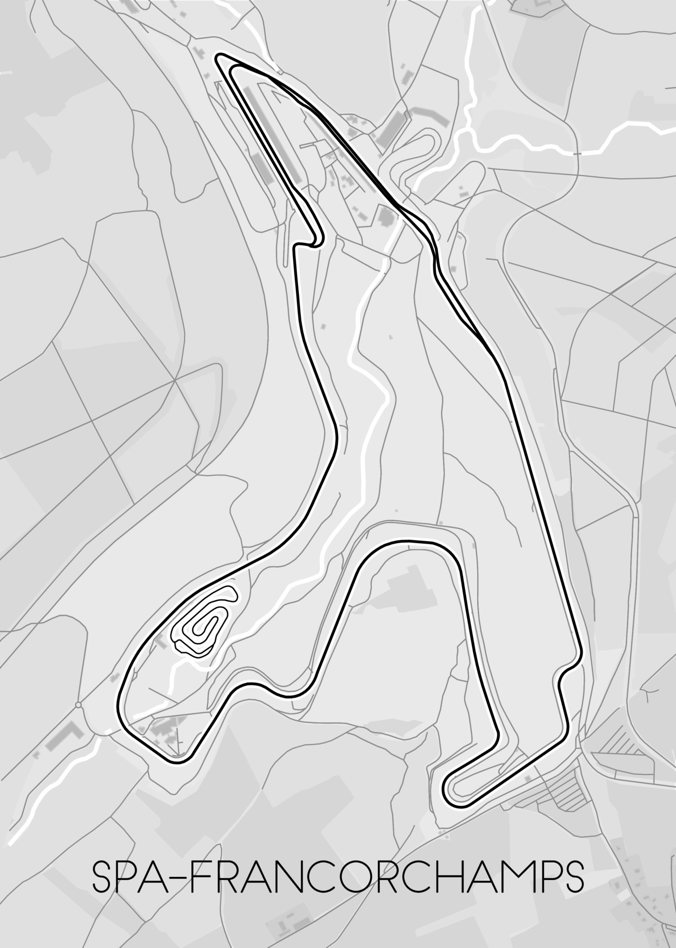 Circuit Of Spa Francorchamps Map 34482618 Vector Art At Vecteezy