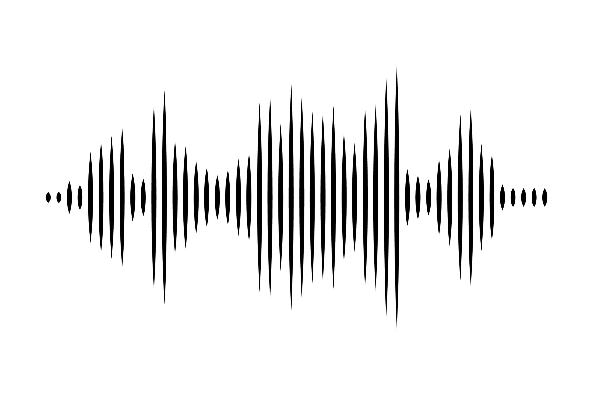Sound wave or voice message icon. Music waveform, track radio play ...