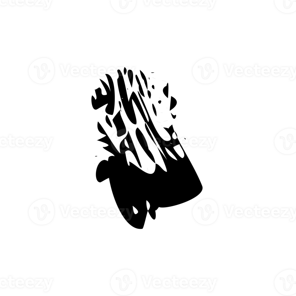 black grunge brush stroke ink 34486451 PNG