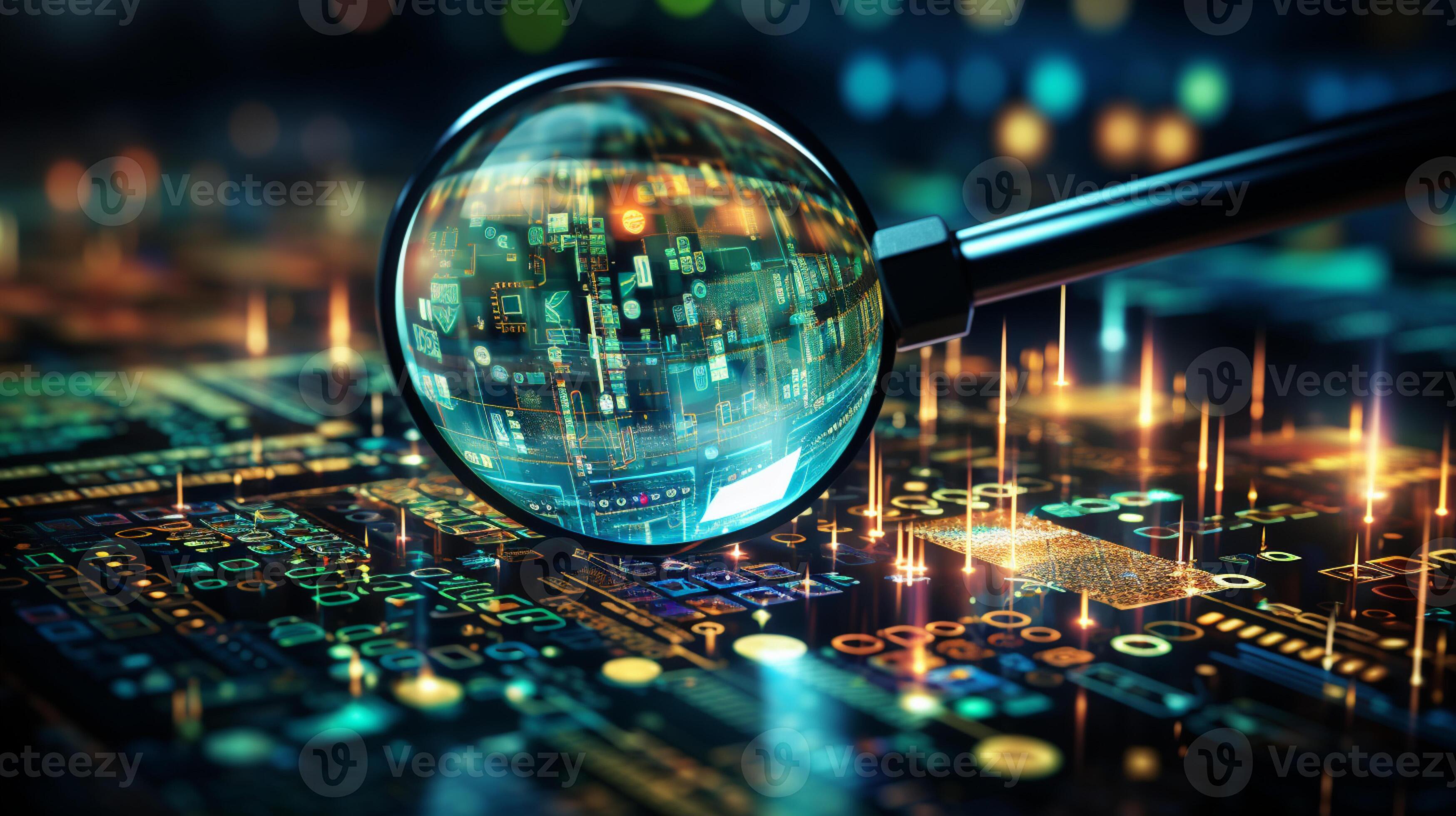 Data Visualization, Close up Technology Digitalization, Optimization of ...