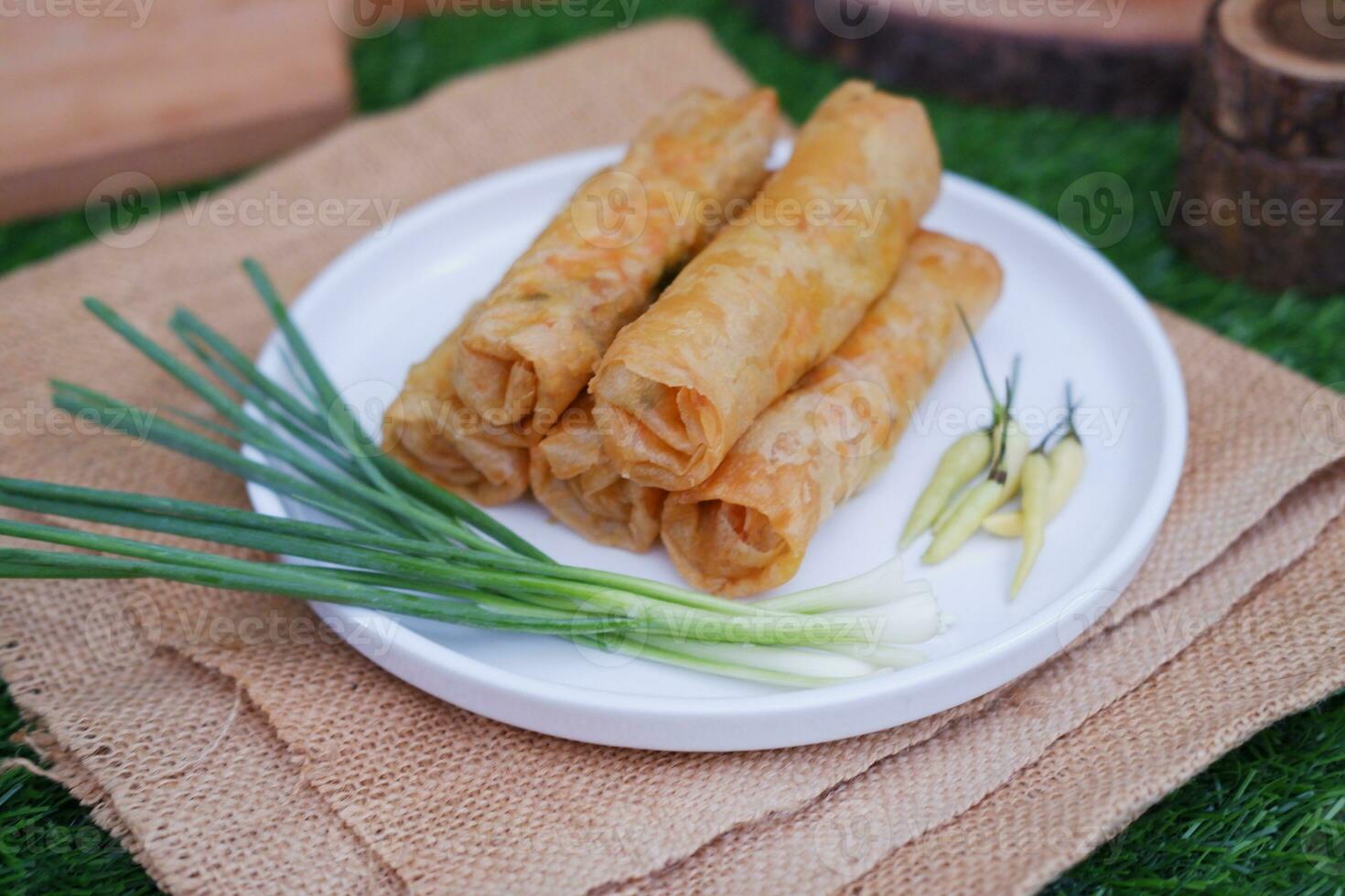 Lumpia or lunpia, traditional snacks from Semarang, Central Java ...
