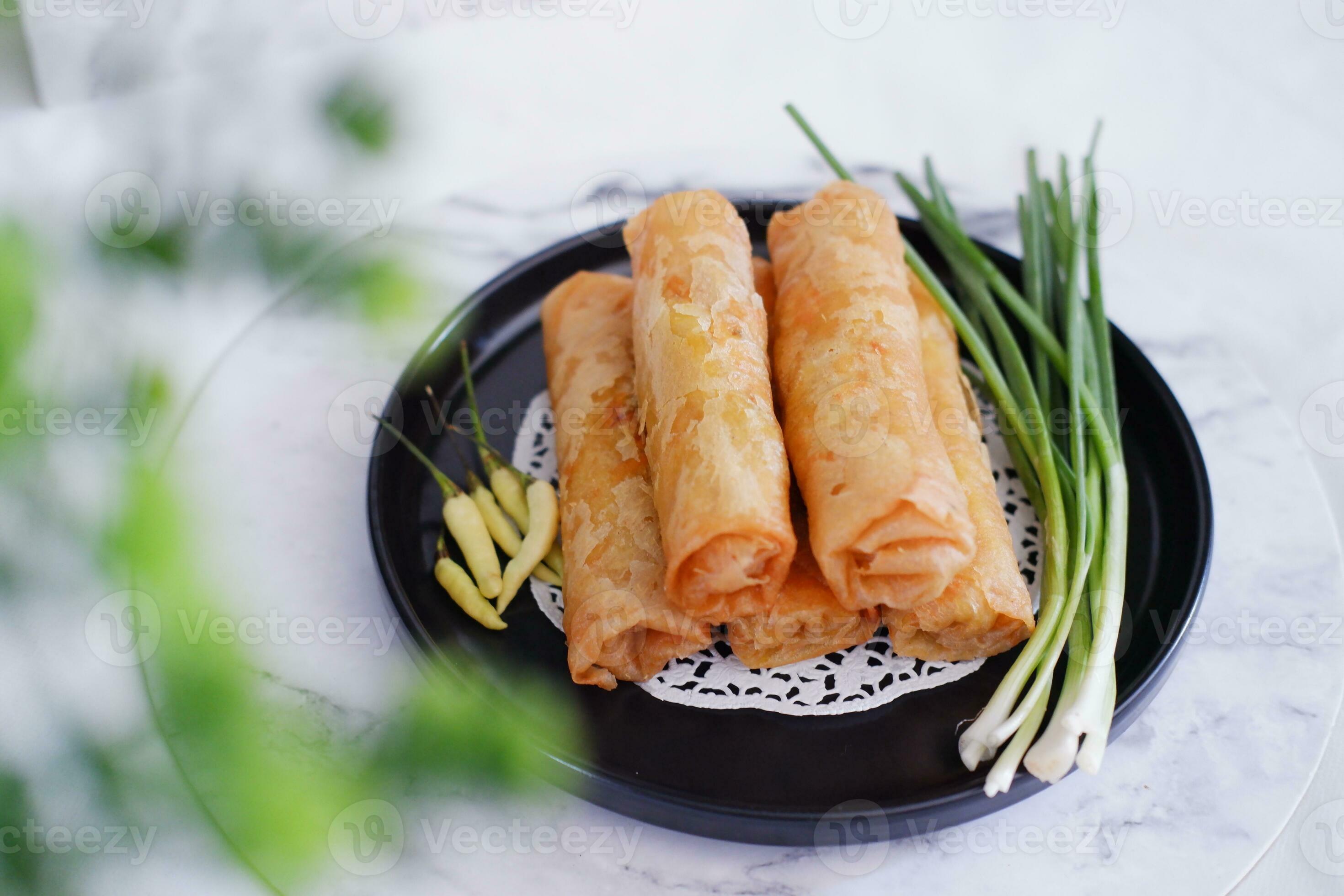 Lumpia or lunpia, traditional snacks from Semarang, Central Java ...