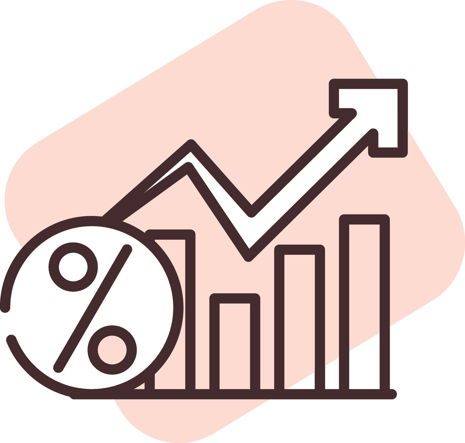 Percentage increase, icon, vector on white background. 34502066 Vector ... Percentage increase, icon, vector on white background. 34502066 Vector ...