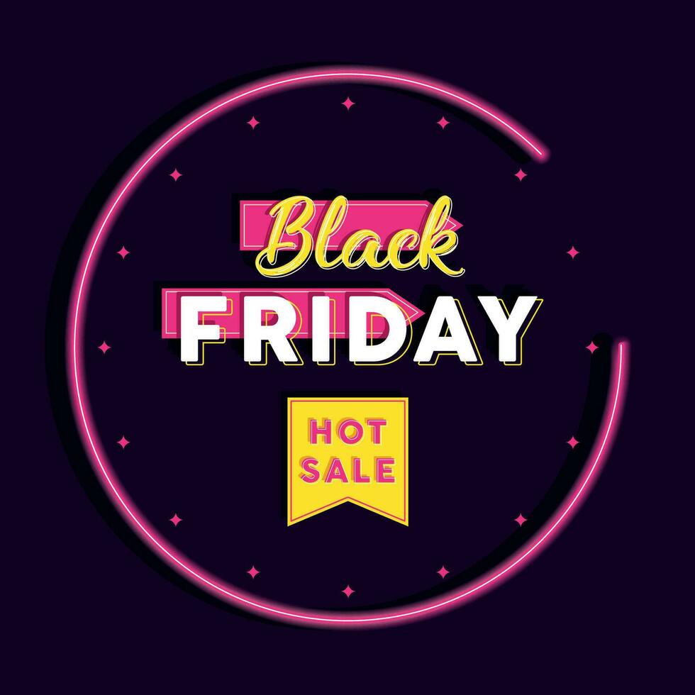 Black Friday Neon Background Vector 34504232 Vector Art At Vecteezy