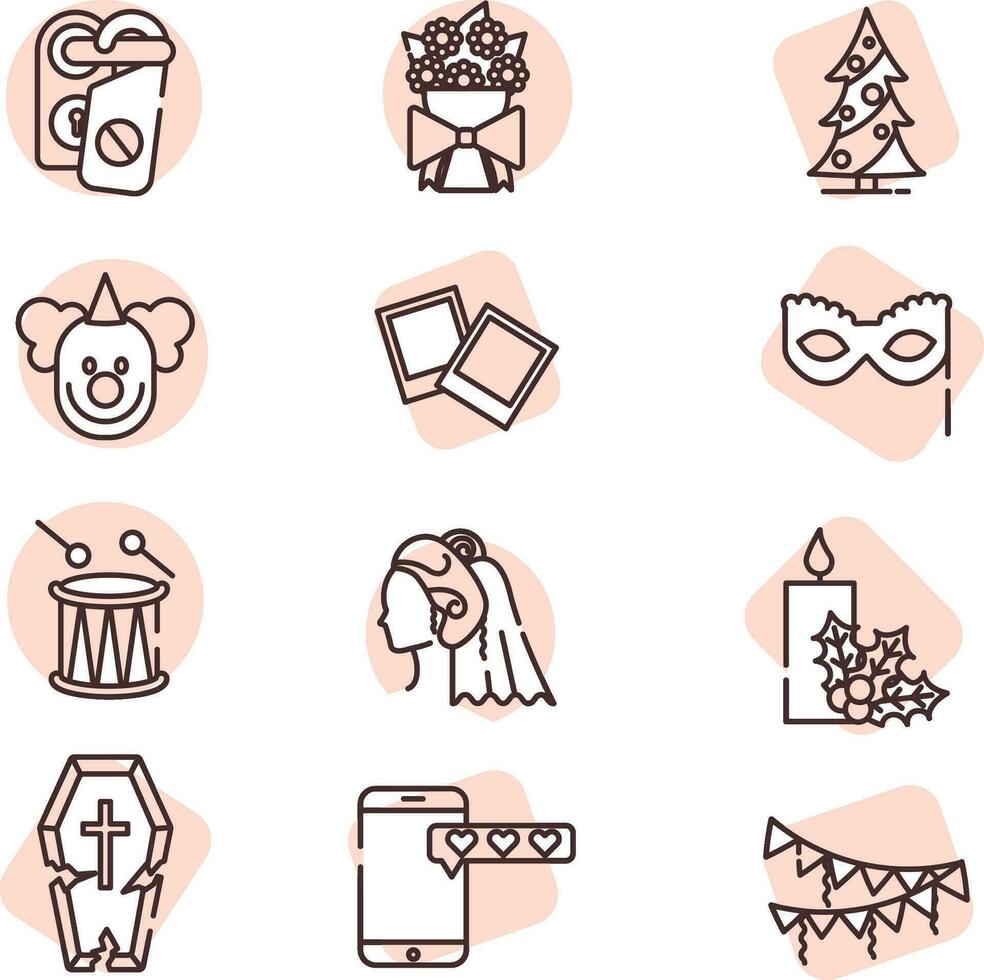 Festive Event, icon, vector on white background. 34510792 Vector Art at ...