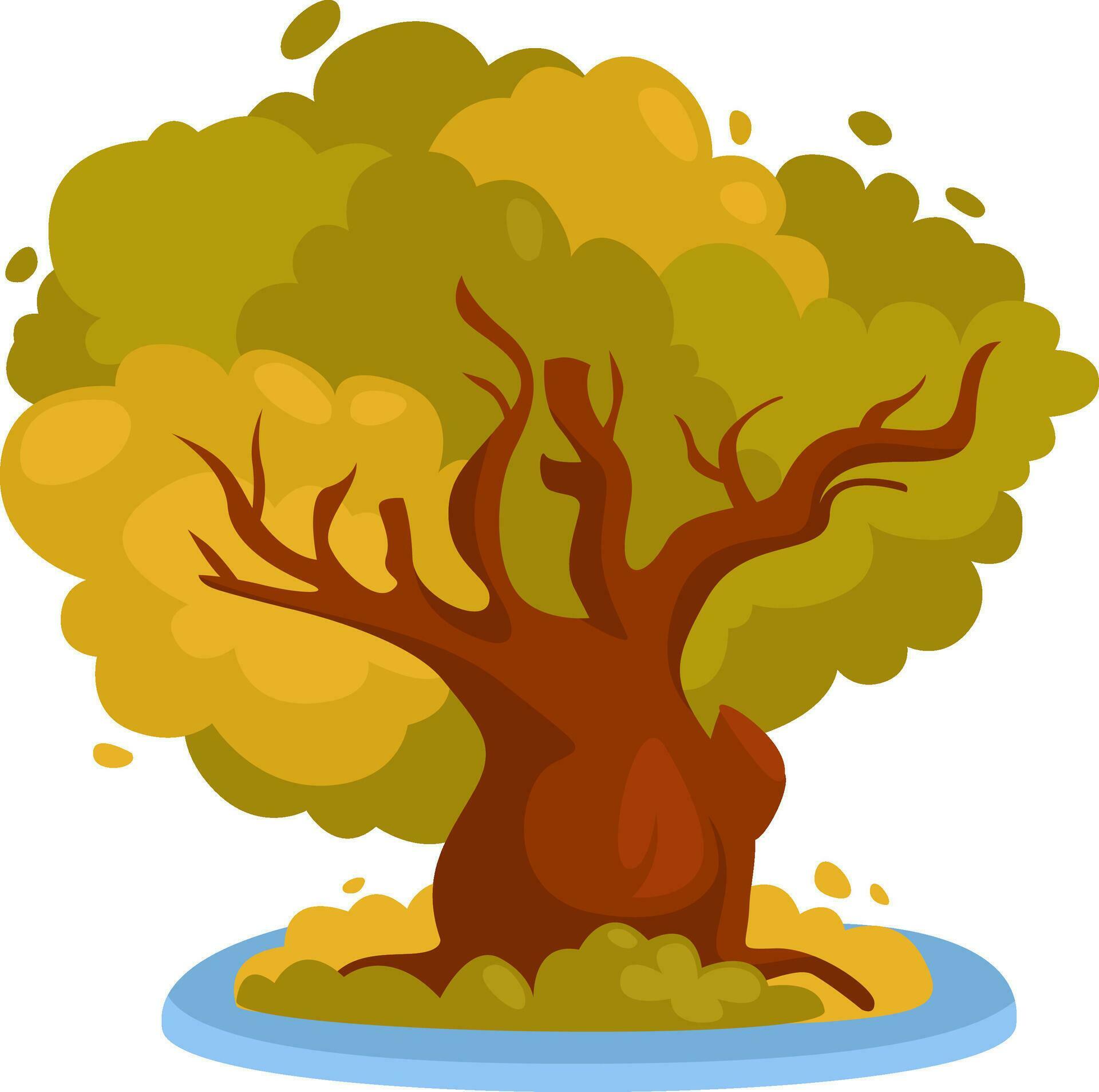 Big Oak Tree Illustration Vector On A White Background 34511918 Vector Art At Vecteezy