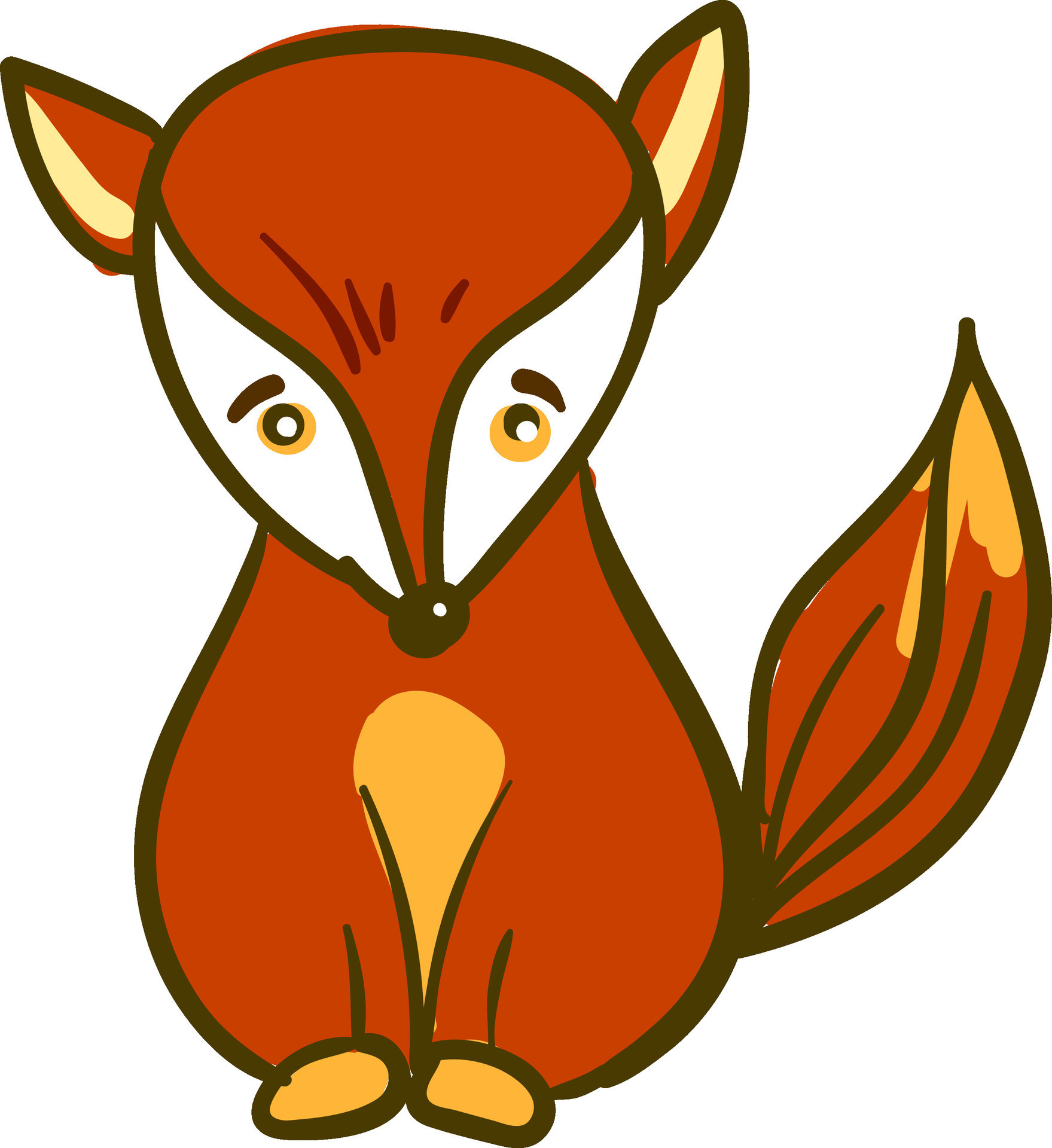A Sad Fox Vector Or Color Illustration 34513685 Vector Art At Vecteezy