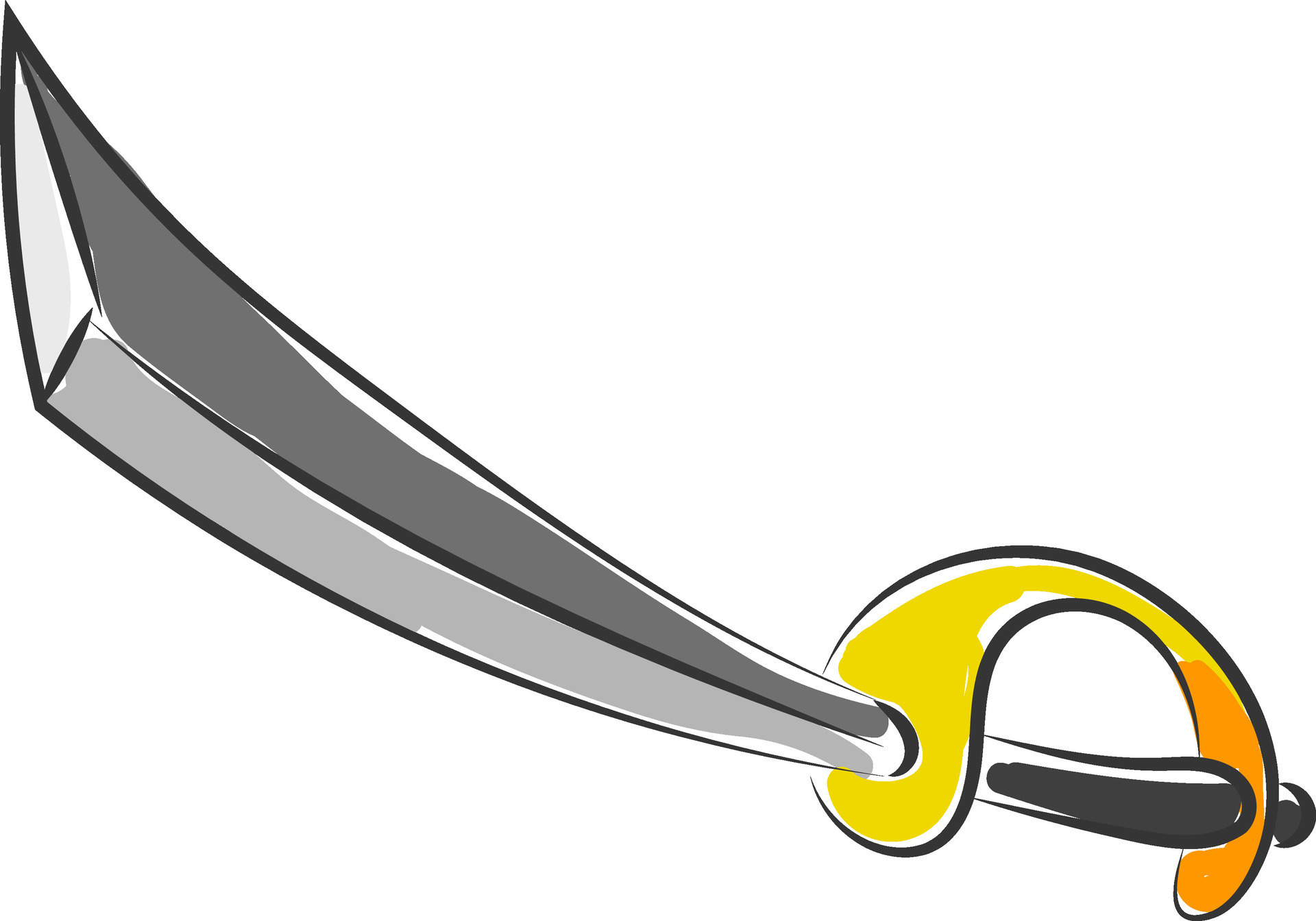 Painting of the weapon, sword, vector or color illustration. 34514807 ...