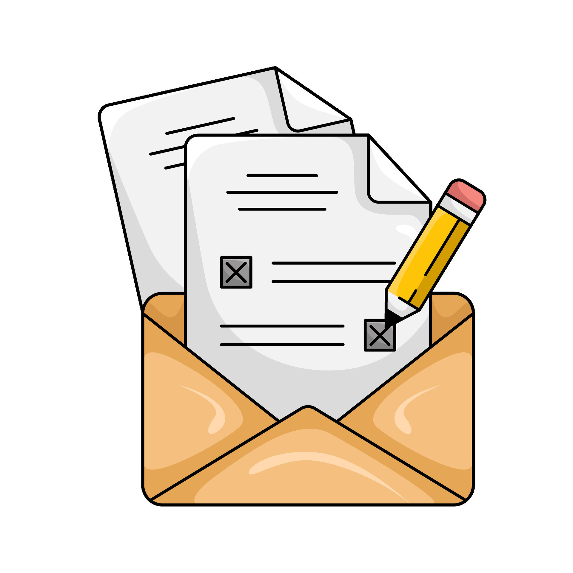 Task List In Mail Illustration 34523900 Vector Art At Vecteezy Task List In Mail Illustration 34523900 Vector Art At Vecteezy