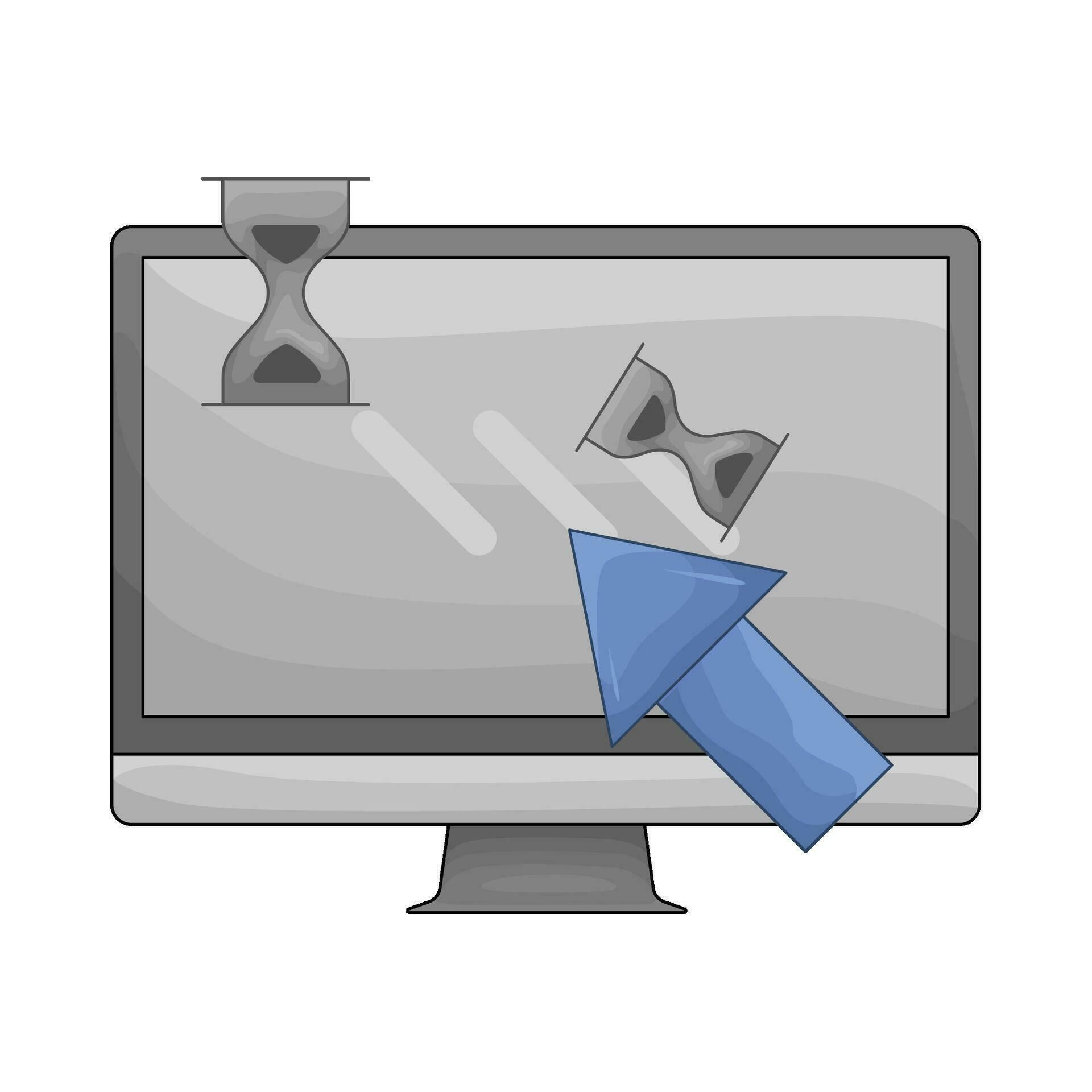 Cursor Loading With Computer Illustration 34525908 Vector Art At Vecteezy