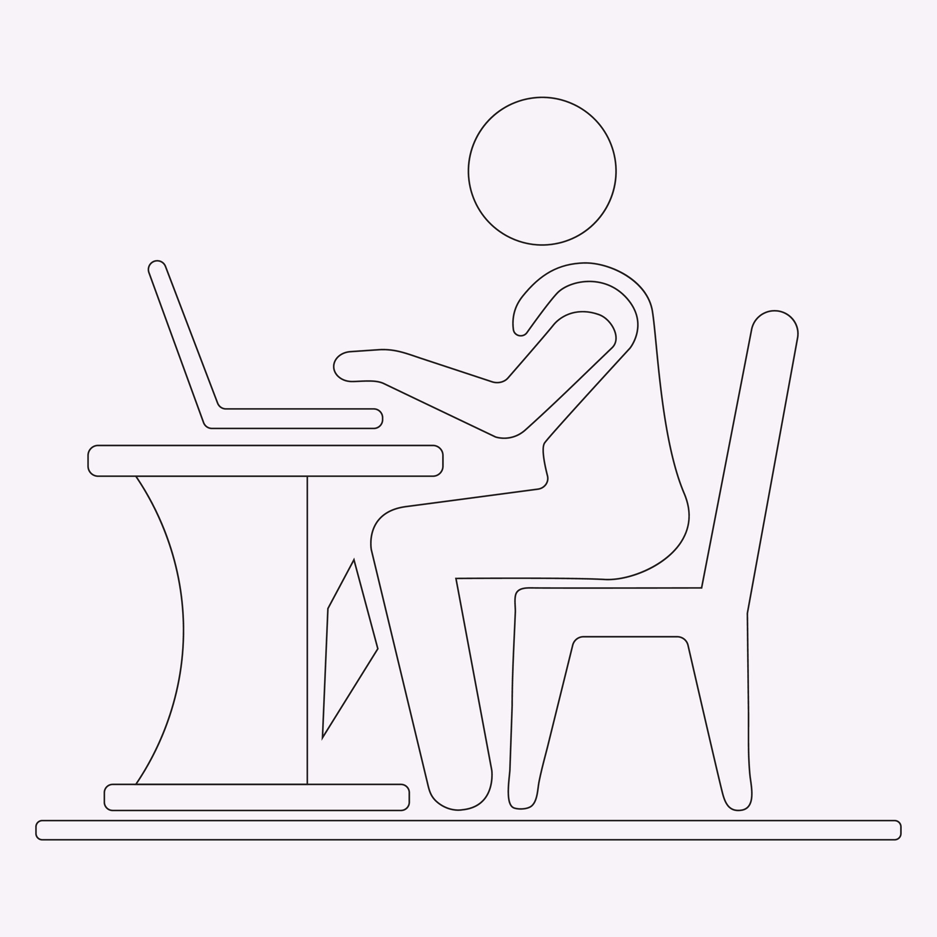 Businessman Working on Computer Vector illustration. 34527051 Vector ...