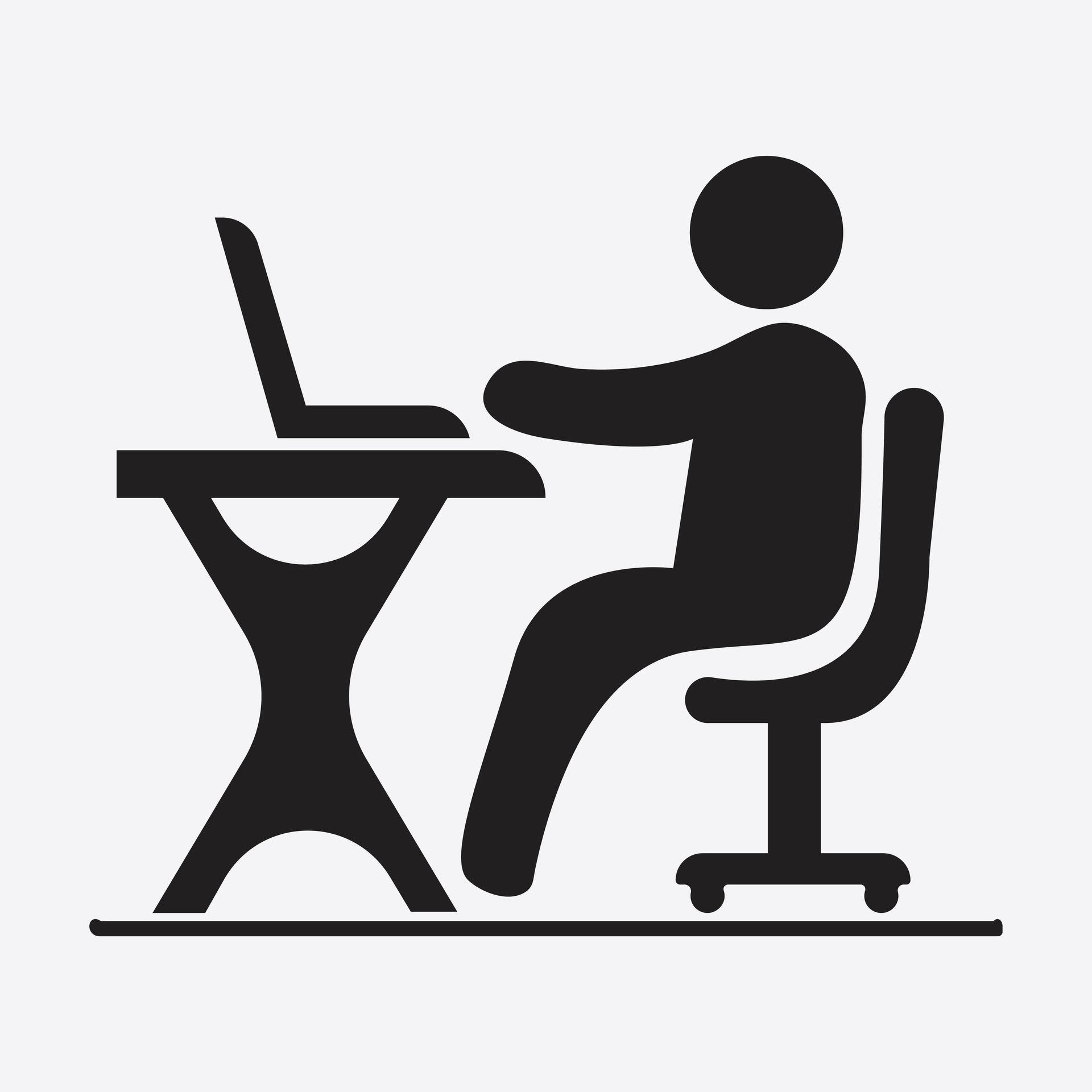 Businessman Working on Computer Vector illustration 34527064 Vector Art ...