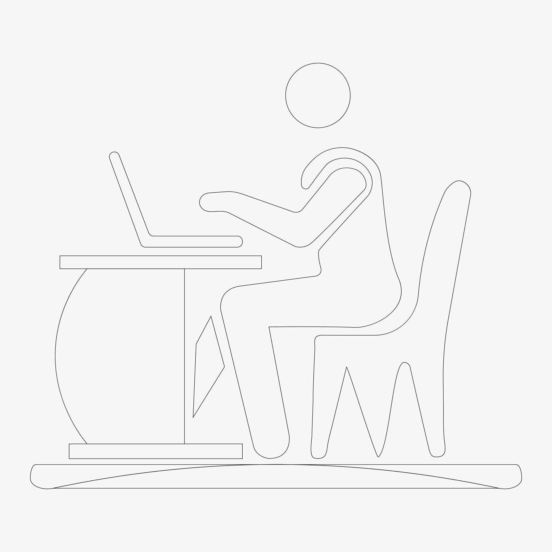 Businessman Working on Computer Vector illustration 34527076 Vector Art ...
