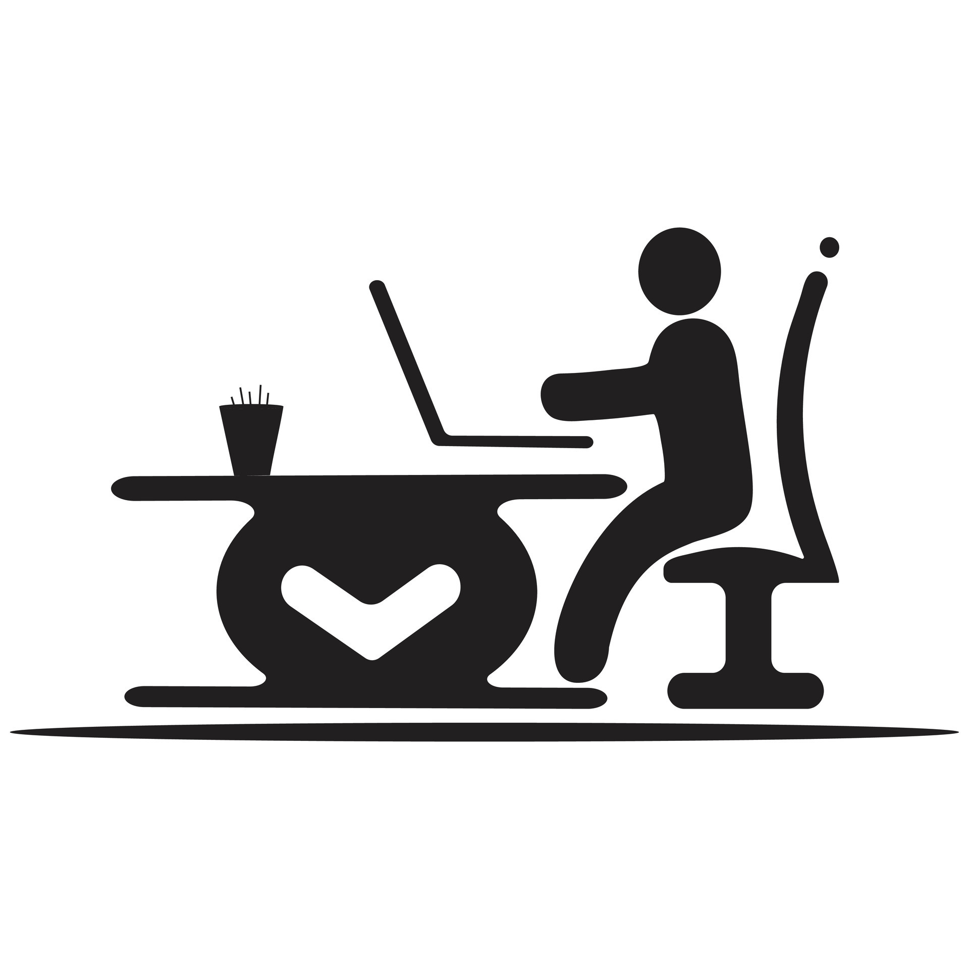 Businessman Working on Computer Vector illustration 34527079 Vector Art ...