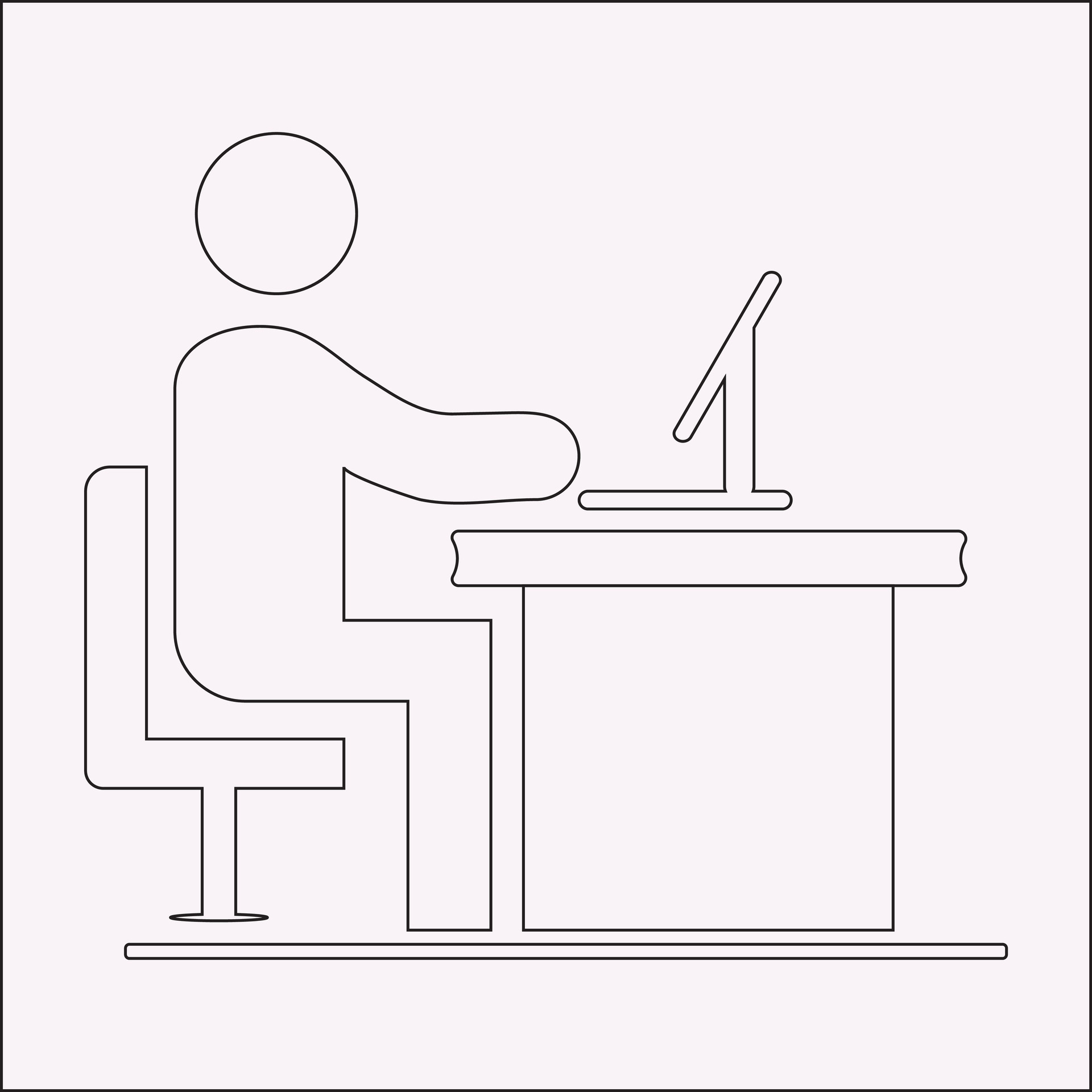 Businessman Working on Computer Vector illustration 34527092 Vector Art ...