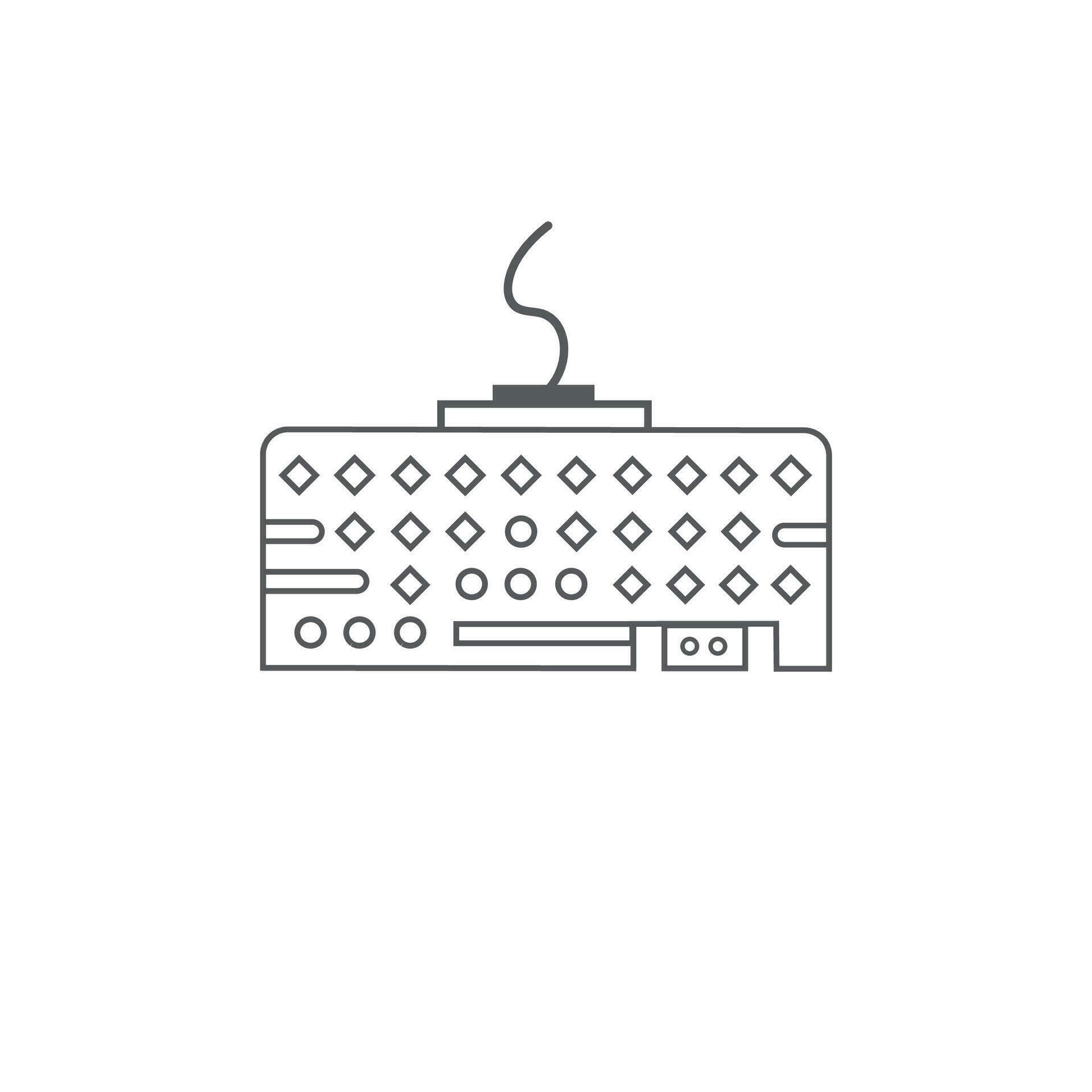 Keyboard icon flat style technology design. Vector template can be use ...
