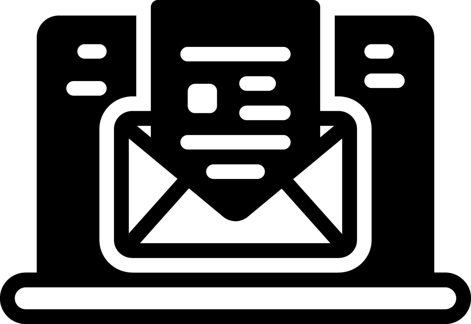 solid icon for email 34546641 Vector Art at Vecteezy
