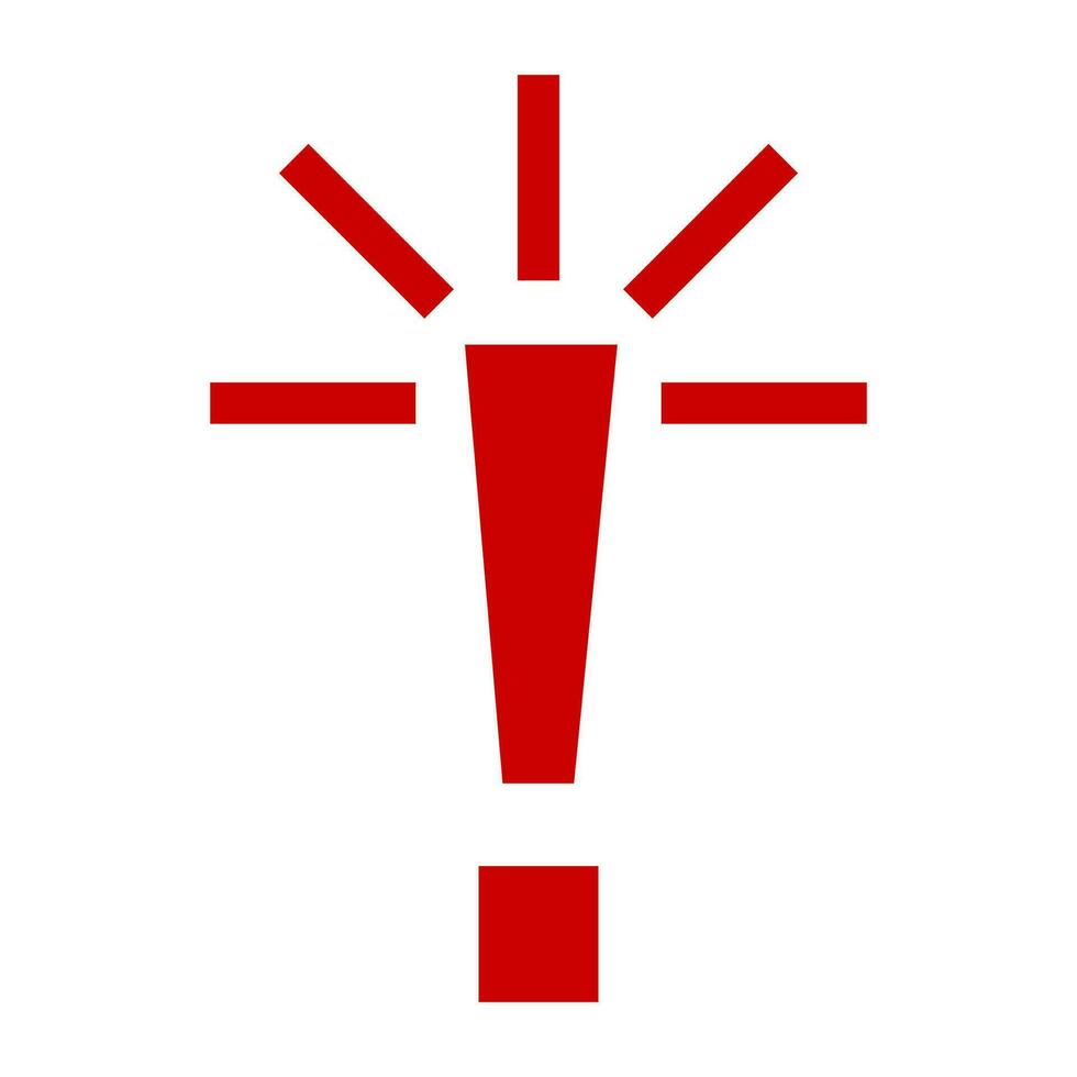 Exclamation mark. Red vector warn sign. Caution or attention icon ... Exclamation mark. Red vector warn sign. Caution or attention icon ...