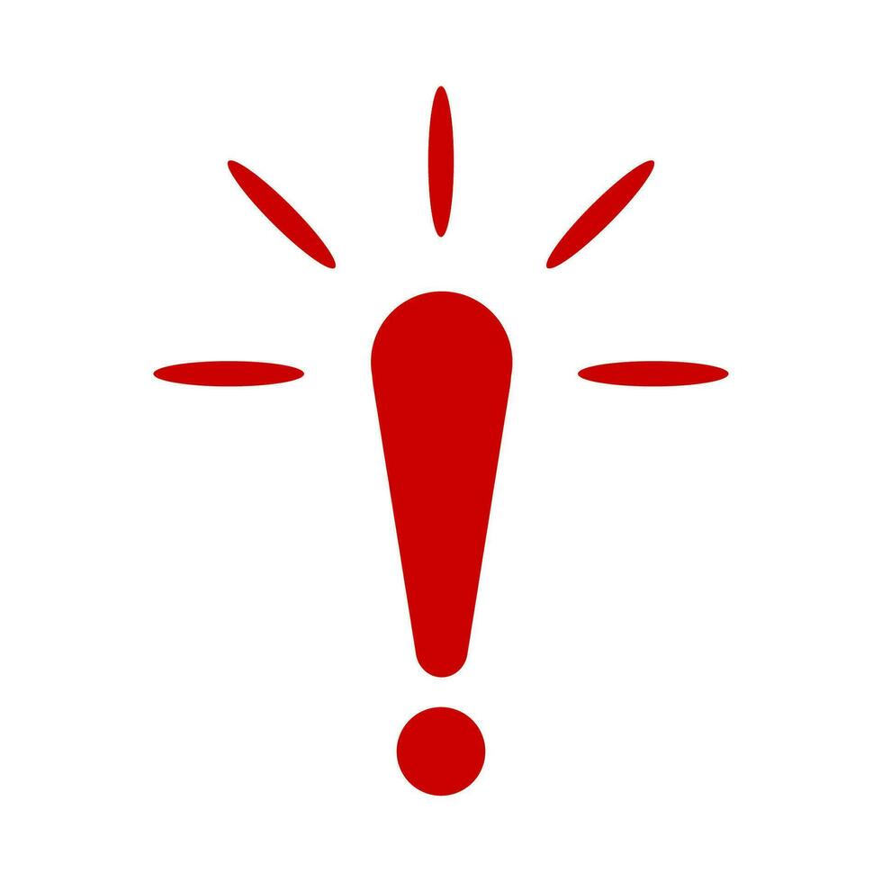 Exclamation mark. Red vector warn sign. Caution or attention icon ... Exclamation mark. Red vector warn sign. Caution or attention icon ...