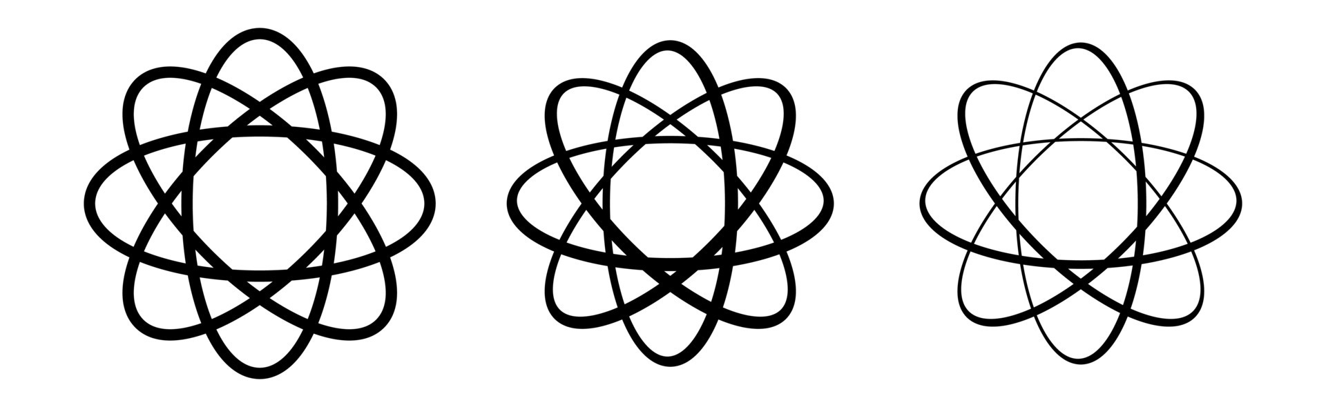 Atom nuclear circle orbital structure icon 34548097 Vector Art at Vecteezy