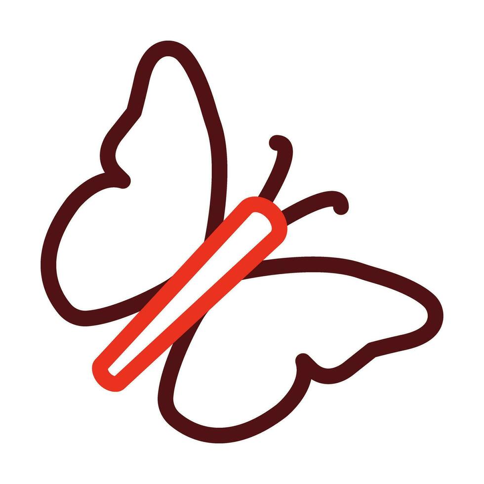 Butterfly Vector Thick Line Two Color Icons For Personal And Commercial ...