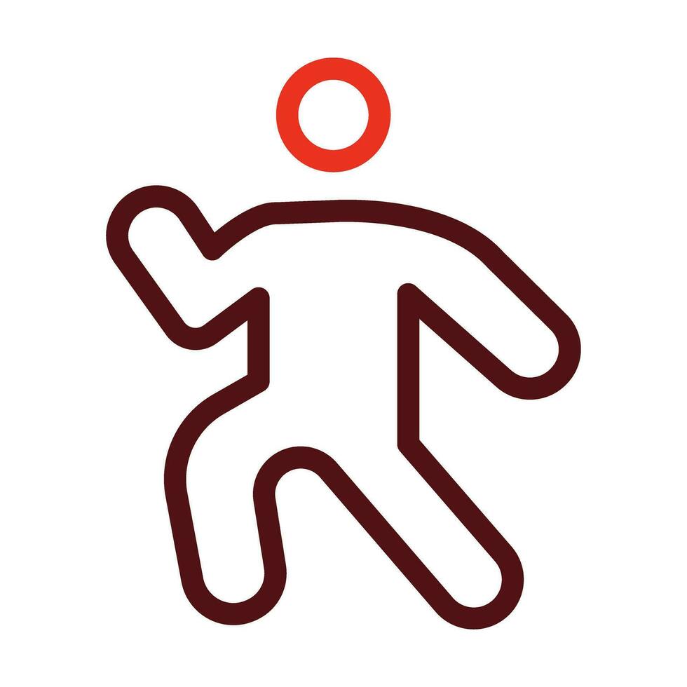 Running Vector Thick Line Two Color Icons For Personal And Commercial ...