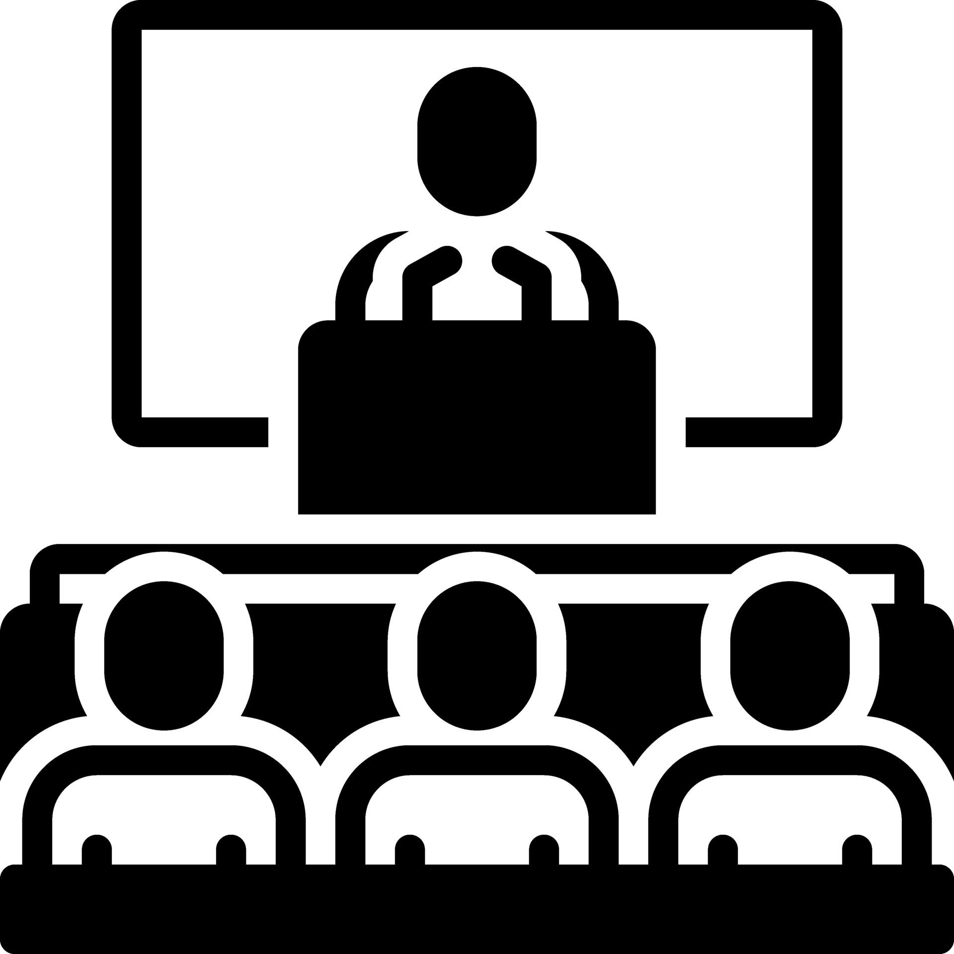 solid icon for convention 34551445 Vector Art at Vecteezy