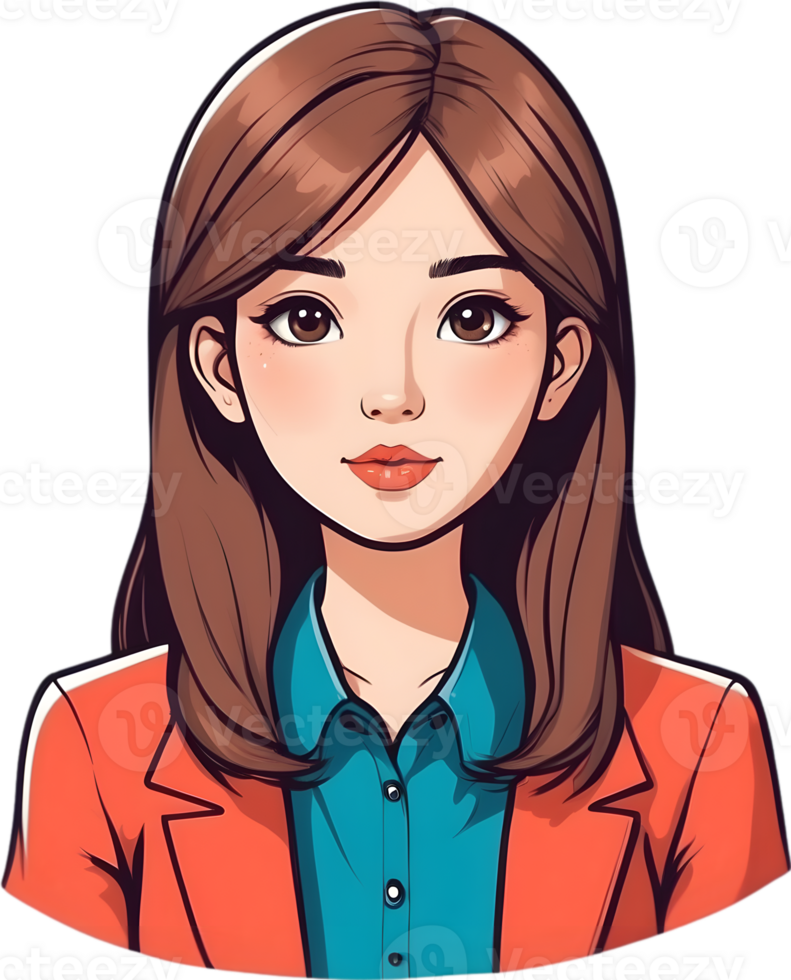 Business Woman Working Ai Generative 34555447 Png