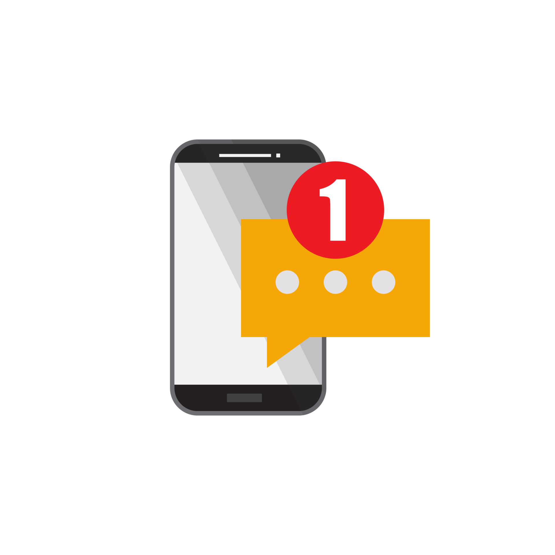 Notification Message Or Mail With Bubble Speech Flat Design 34555754 Png