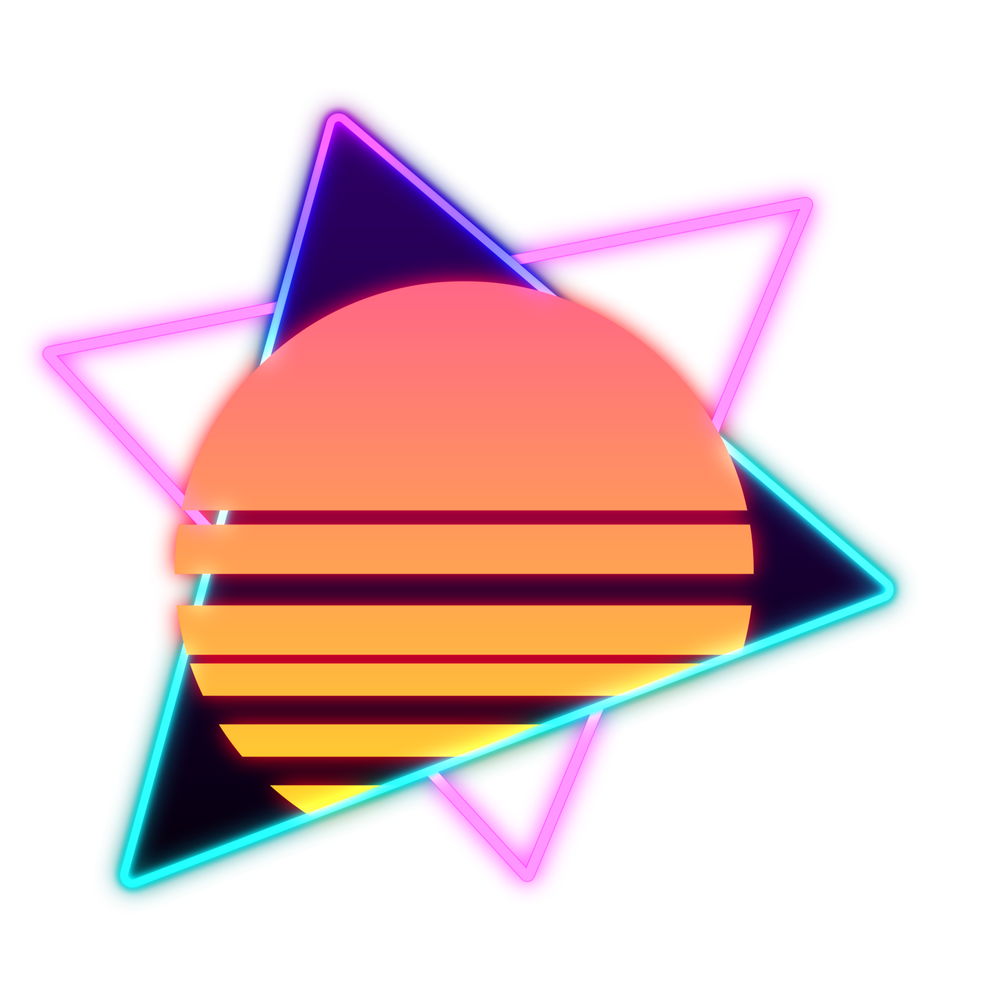 Abstract element neon retro style 80s-90s 34556603 PNG