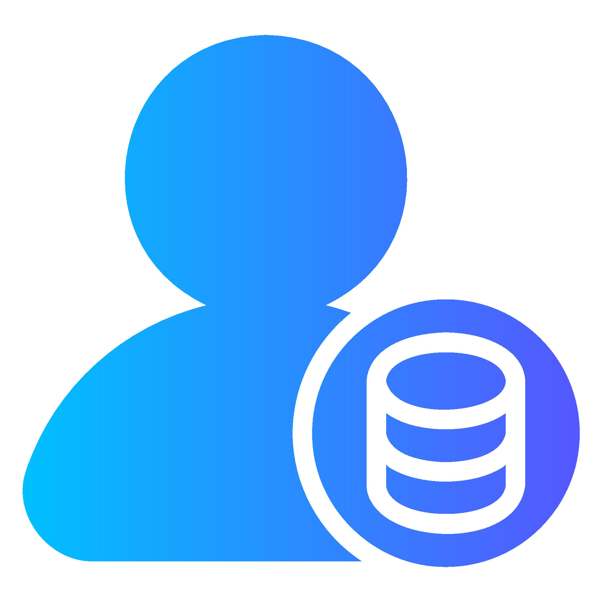 database gradient icon 34563417 Vector Art at Vecteezy