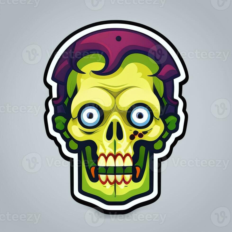 AI generated Zombie Undead Portrait Avatar Clip Art Gamer Icon Sticker ...